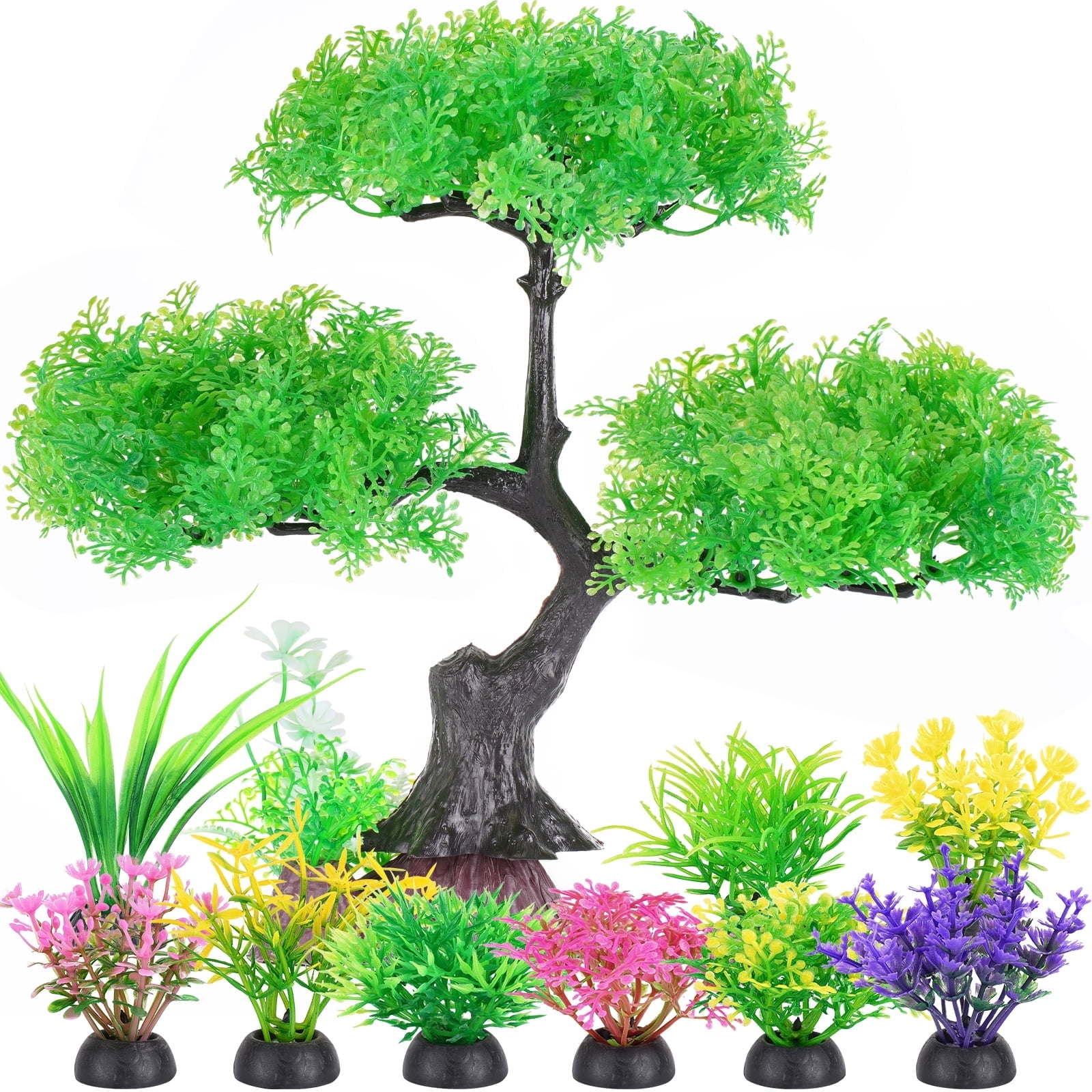 Aquarium Plastic Plants Artificial Decorations Accessories, Small and ...