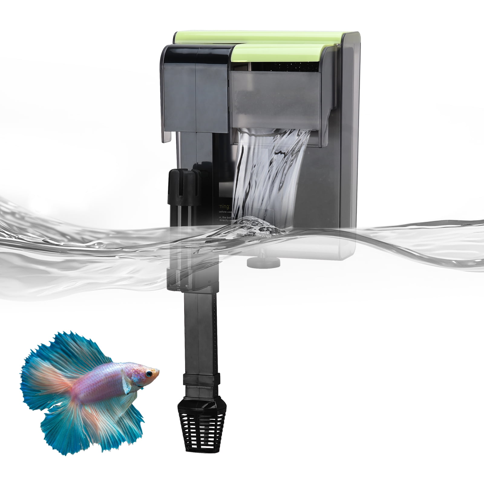 Aquarium Power Filter with Surface Skimmer, Lychee External Hang On ...