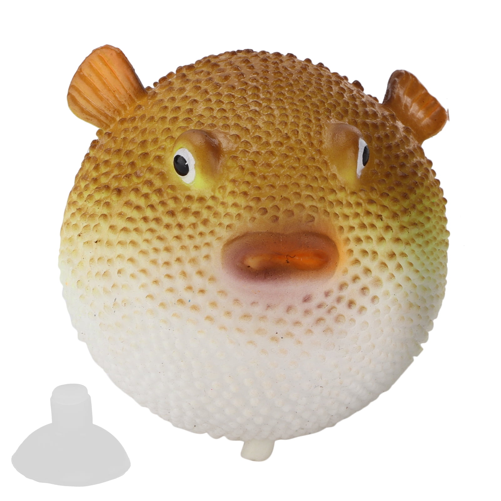Aquarium Puffer Fish Luminous Simulation Rubber Fish with Suction Cup ...