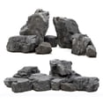 Aquarium Rocks 10LB(7pcs)3-7in. Black Aquascaping Decoration for Fish ...