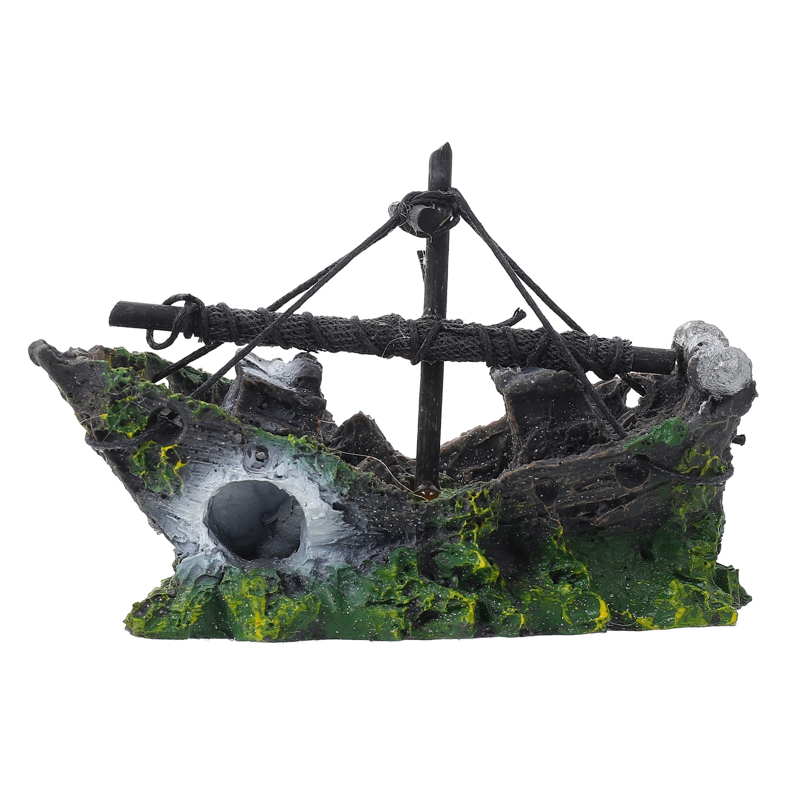 Aquarium Shipwreck Decor Fish Tank Decorations Pirate Ship Wreck ...