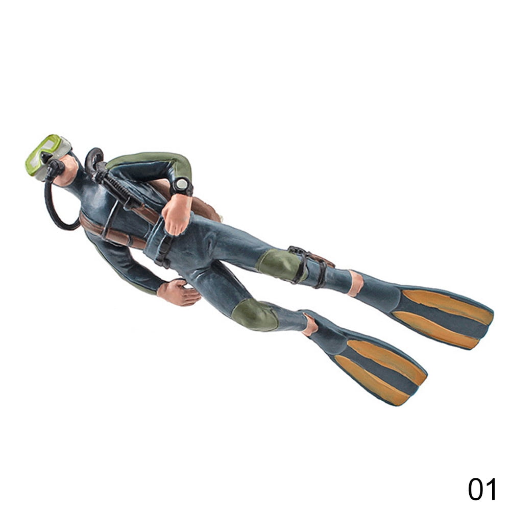 Aquarium Simulated Diver Miniature Diver Figure Diving Model Action ...