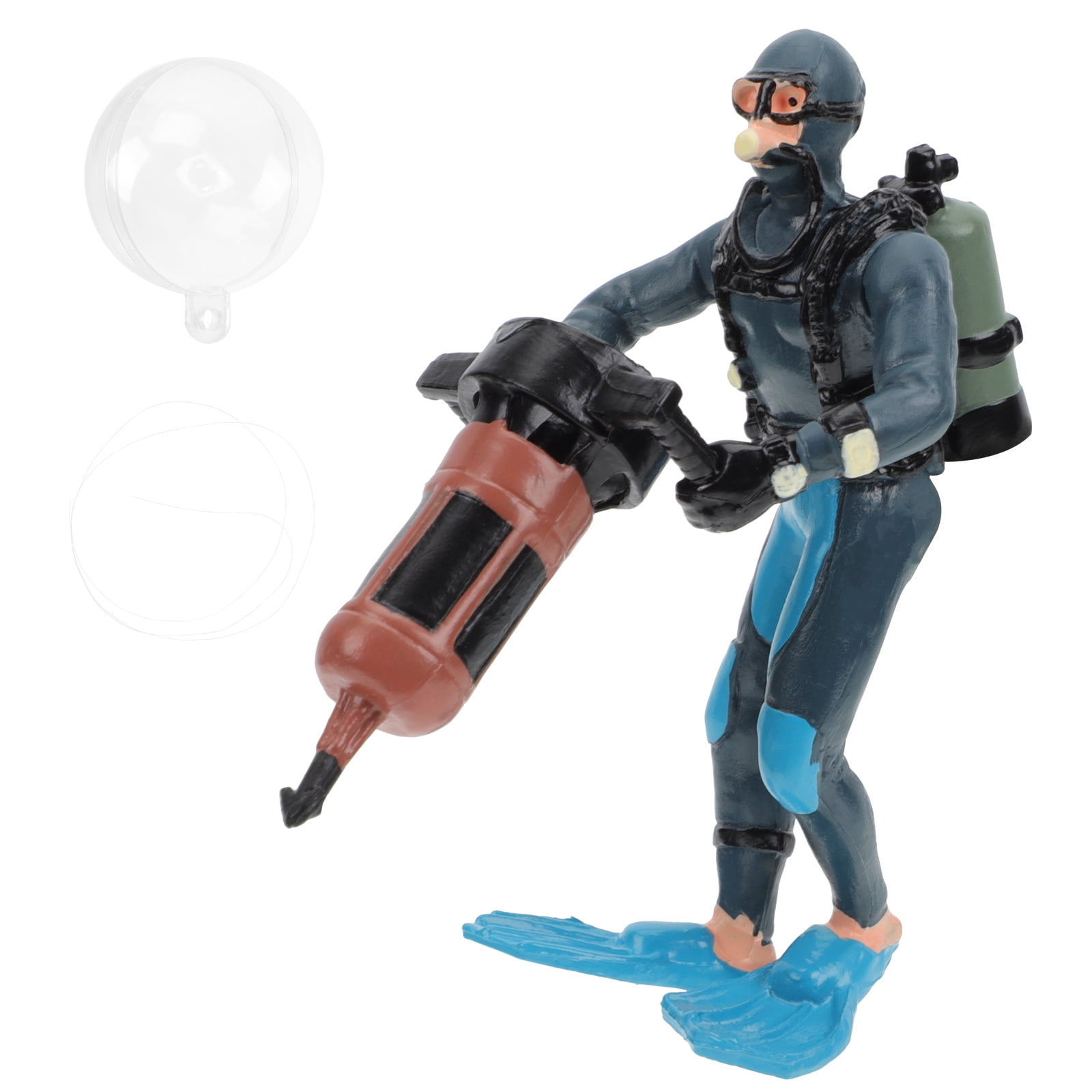 Aquarium Simulation Landscaping Ornament Diver Resin Decor Betta Fish ...