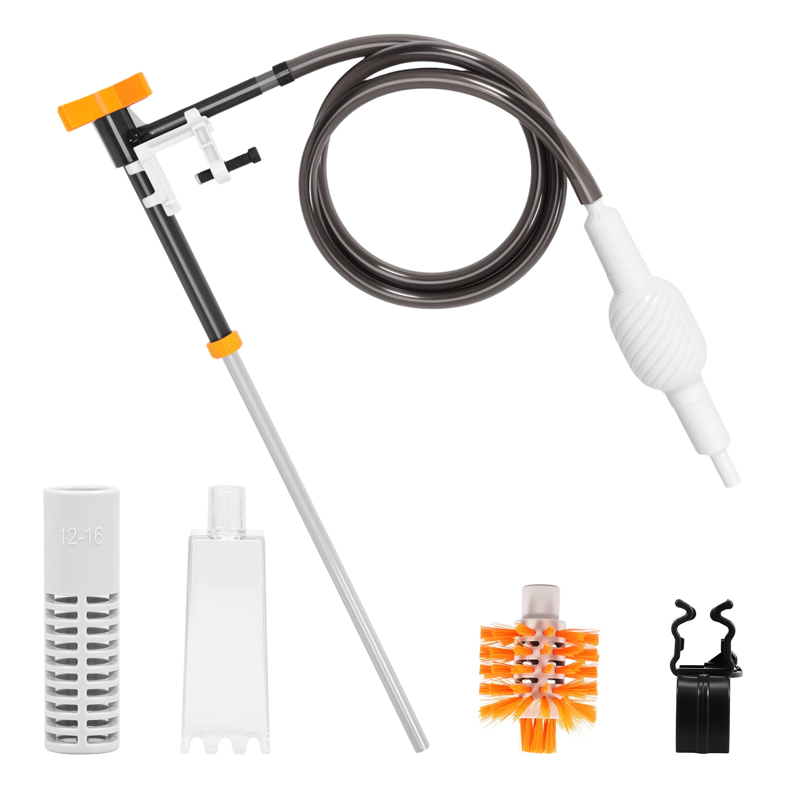 Aquarium Siphon Vacuum Cleaner with Interchangeable Heads, Multi-Angle ...