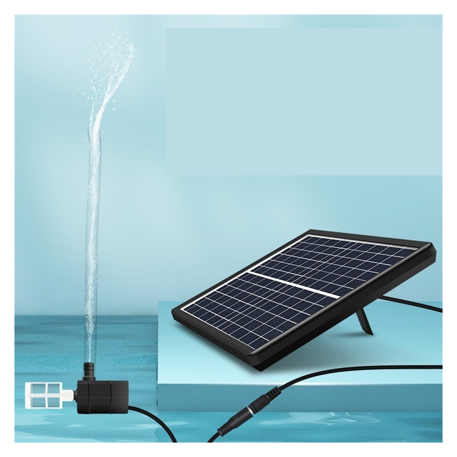Aquarium Solar Water Pump 12V Hydroponics Filter Aeration Fish Tank ...