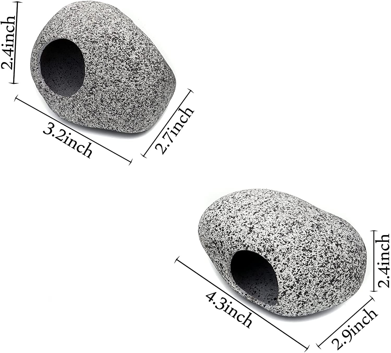 Aquarium Stackable Ceramic Caves, Rock Style Shrimp Habitat & Breeding ...