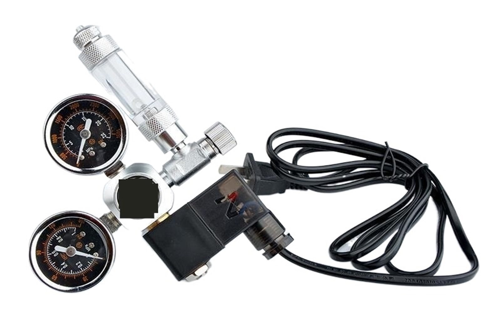 Aquarium System Dual Gauge CO2 Pressure Regulator Bubble Counter Solenoid Valve Aquarium Bubble ...
