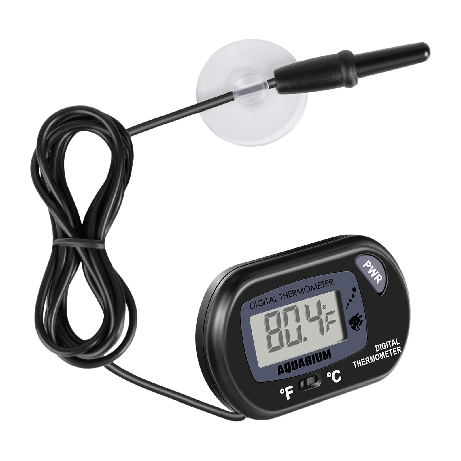 Aquarium Thermoscope For & Turtles Suction Cup Design Digital Display ...