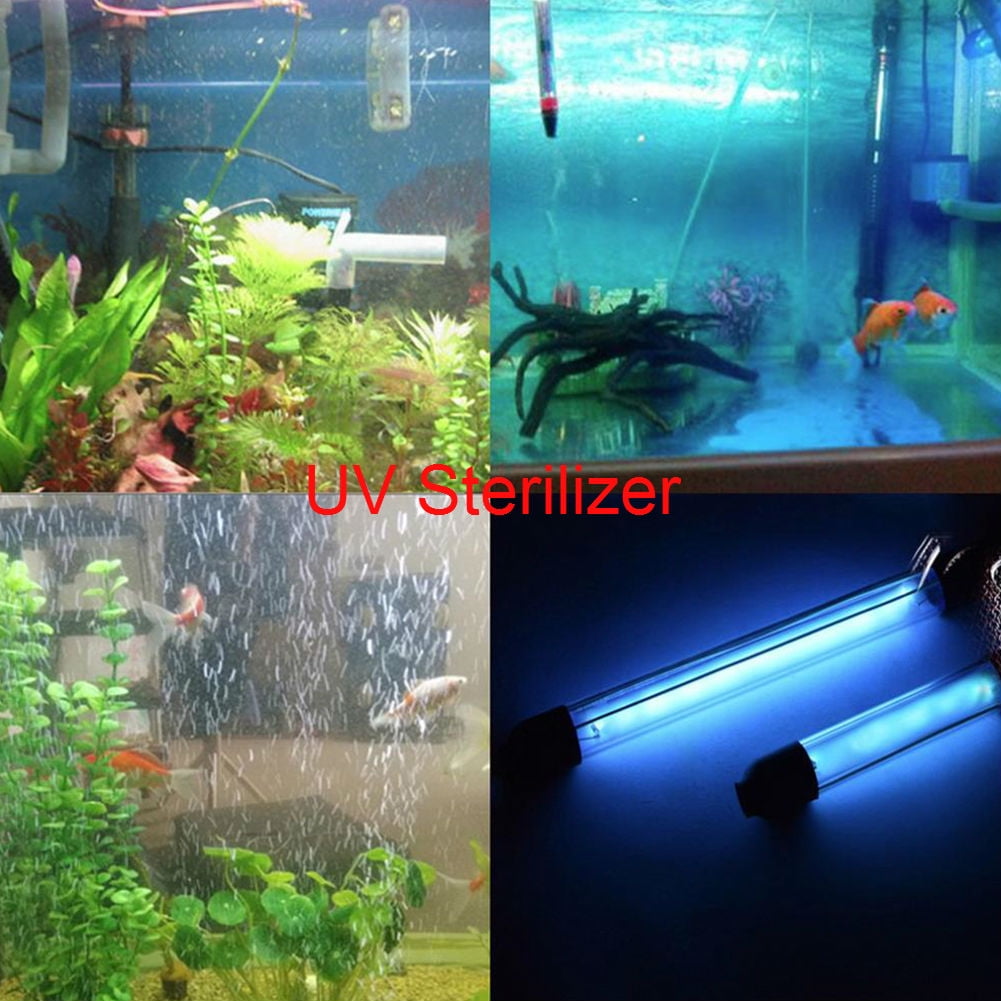 Aquarium UV Sterilizer Lamp Submersible Algae Removal Aquarium Pond ...