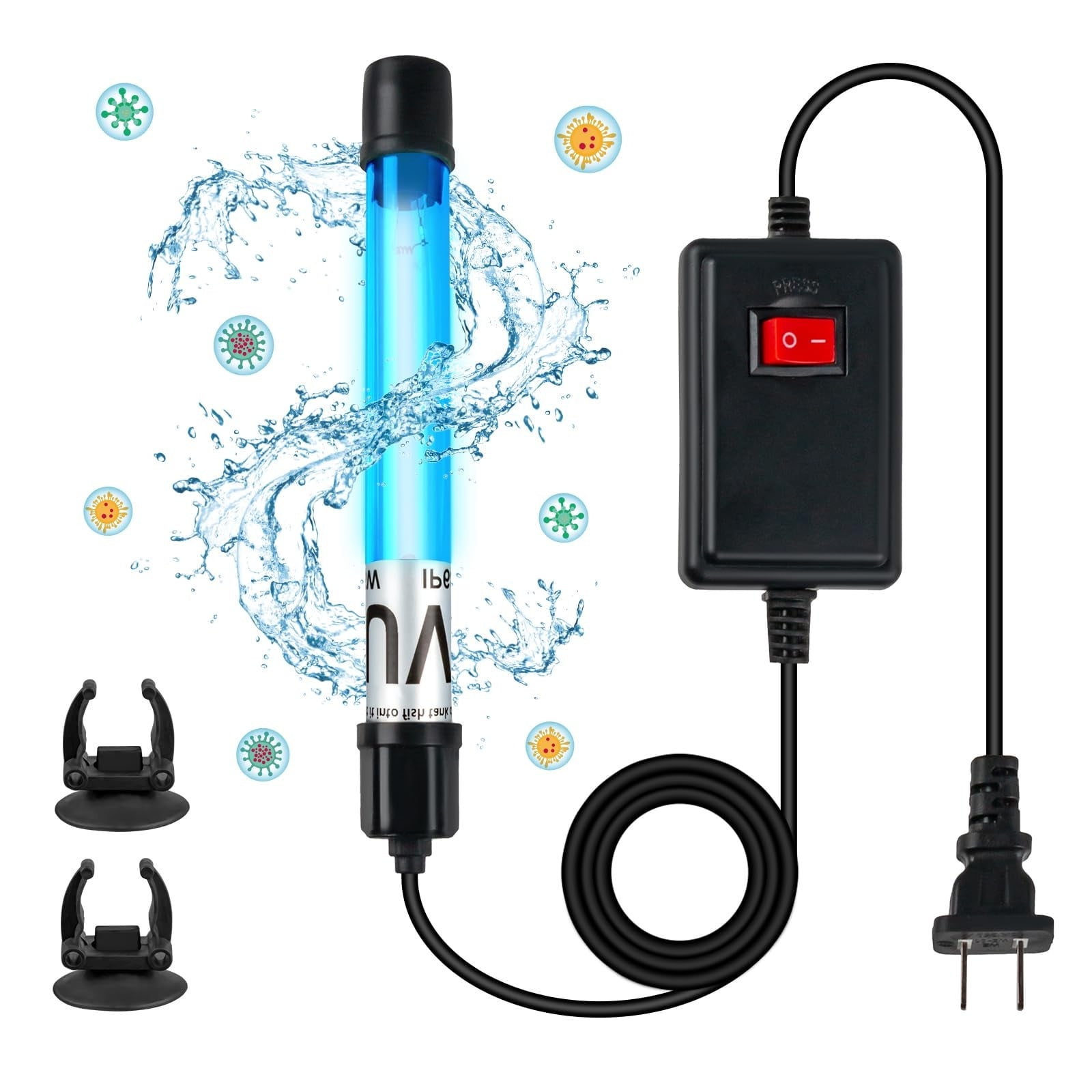 Aquarium UVC Clean Light Algae Clear Green Bloom Clean Fish Tank UVC ...