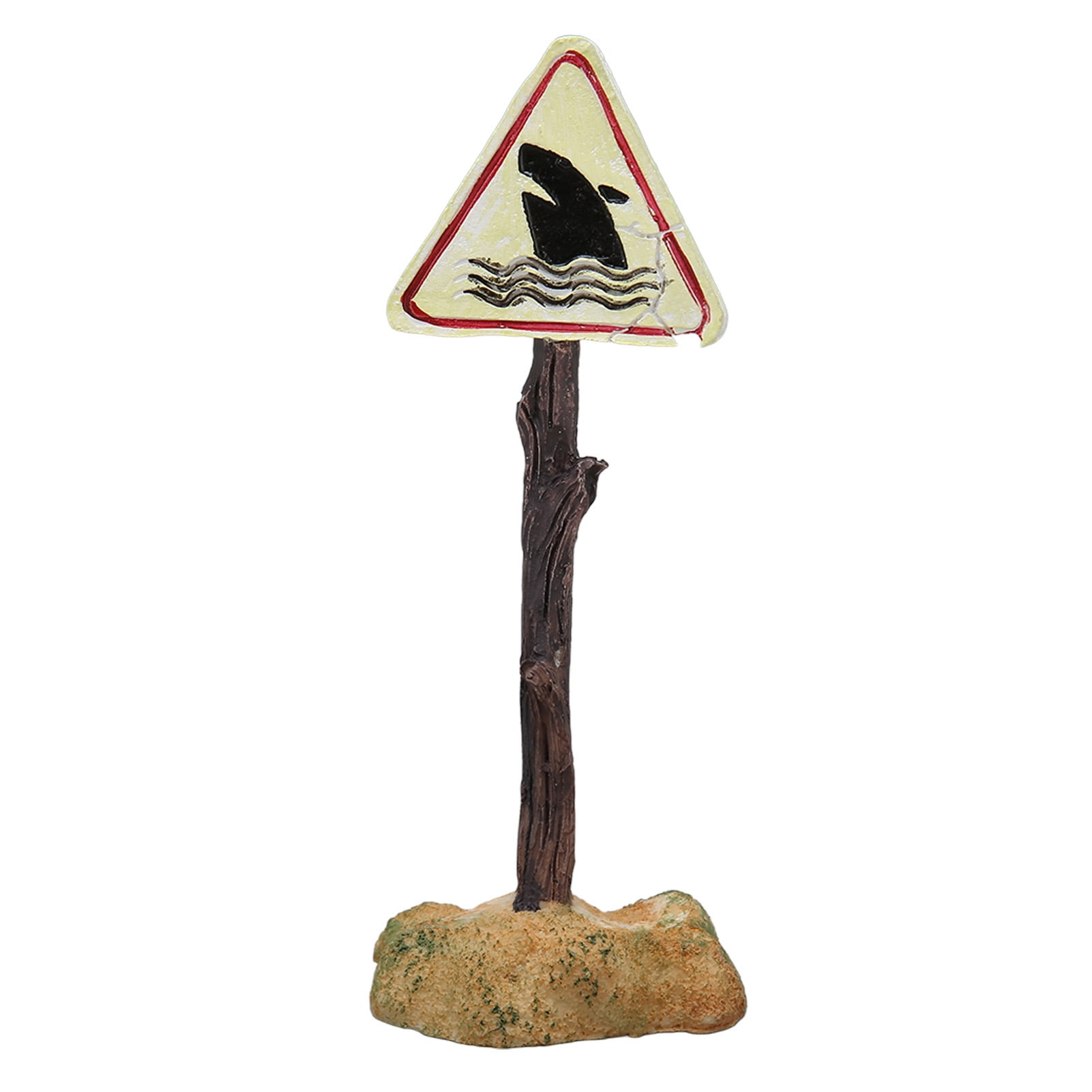 Aquarium Warning Sign Decoration Funny Simulation Resin Fish Tank Shark ...