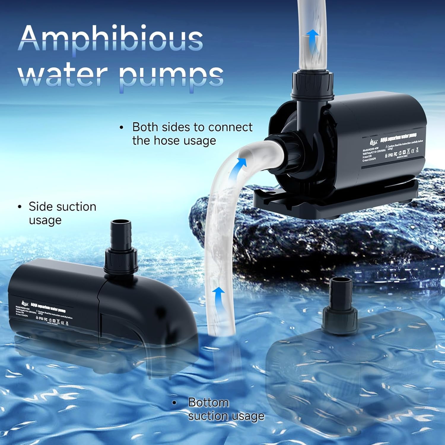 Aquarium Water Pump, Controllable Return Pump with LCD Display, 25W ...