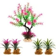 Aquariums Water Plant Simulation Artificial Moss Tree with Base for ...
