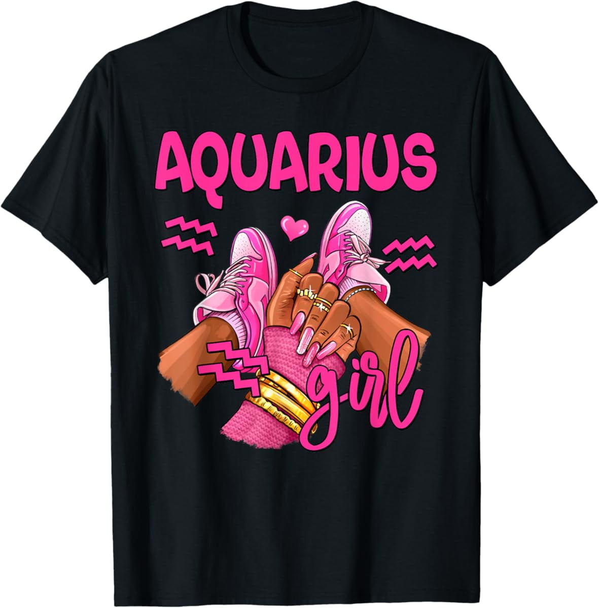 Aquarius Birthday Queen Women Sneakers Zodiac Sign Unisex T-Shirt S-5Xl ...