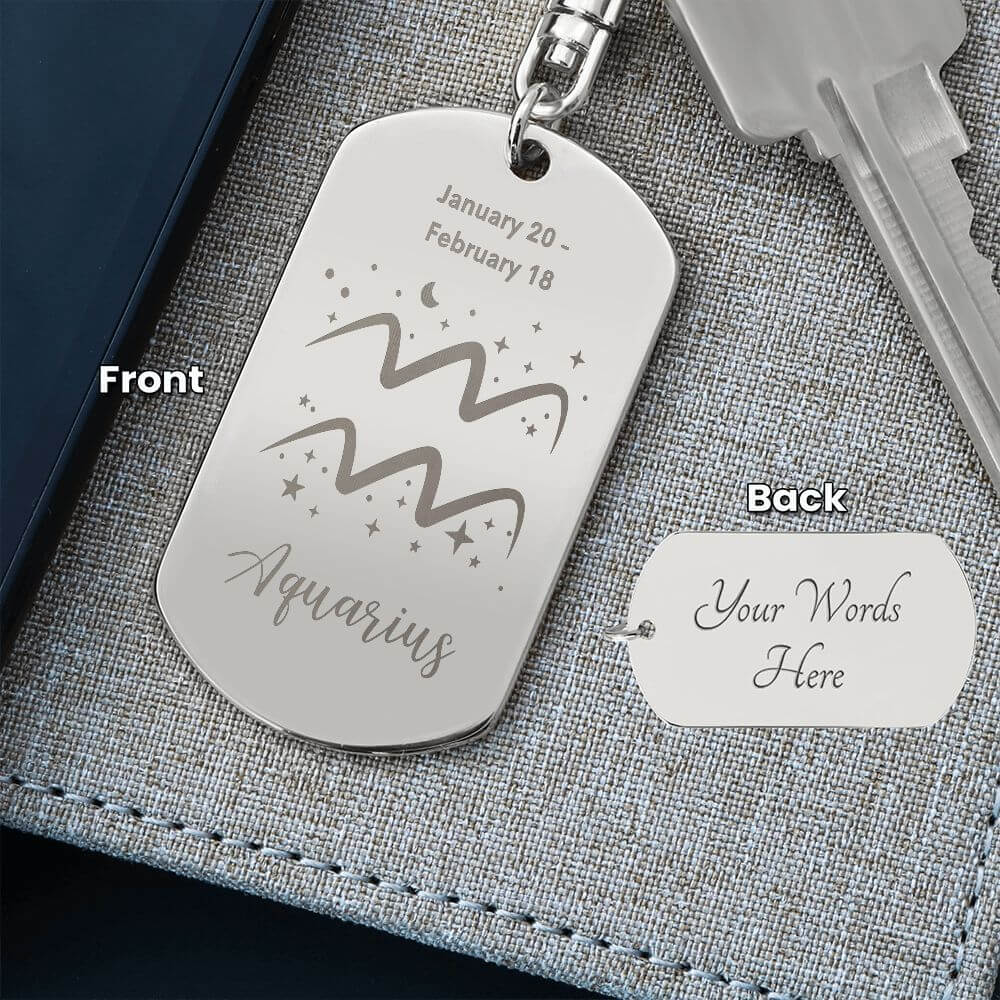 Aquarius Constellation Sign Keychain - Walmart.com
