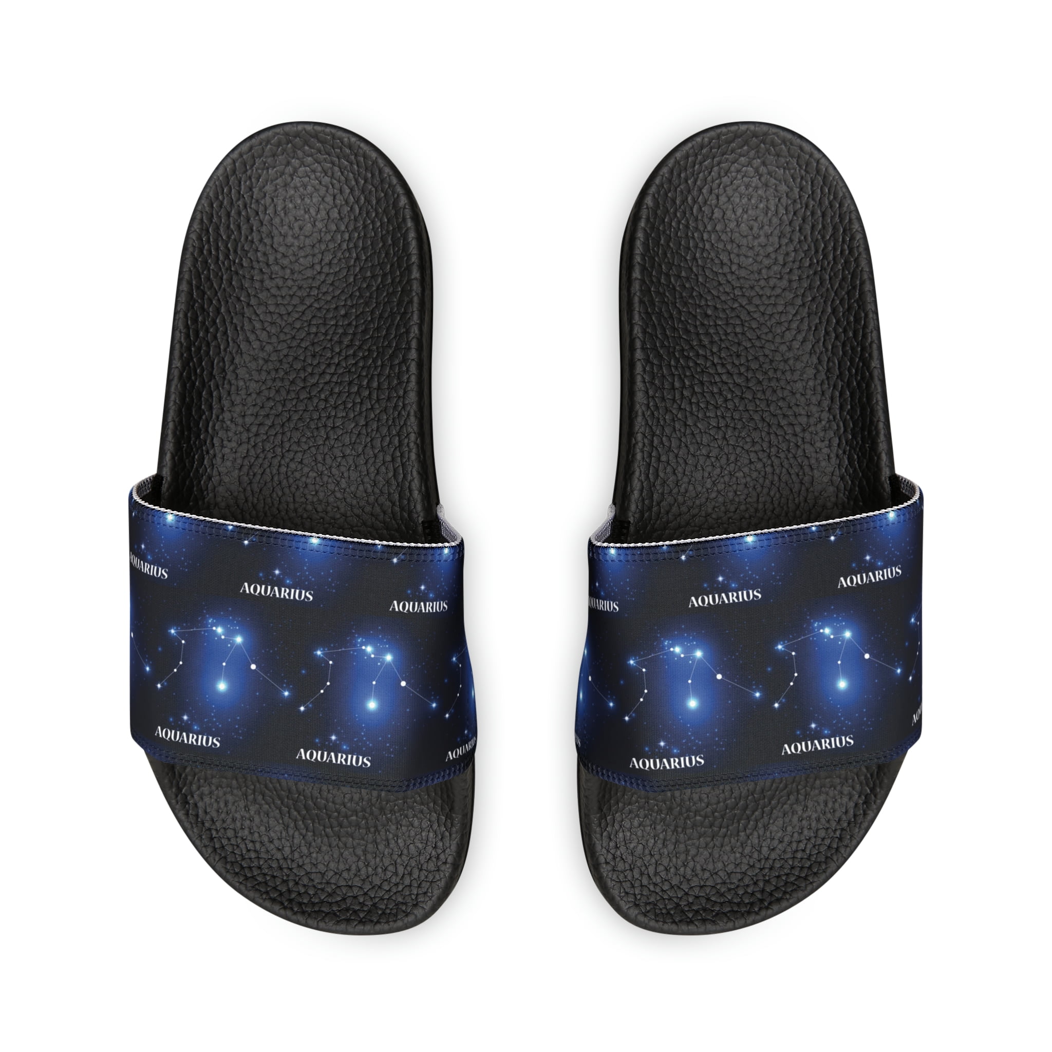 Aquarius Constellation Symbol Women's PU Slide Sandals - Walmart.com