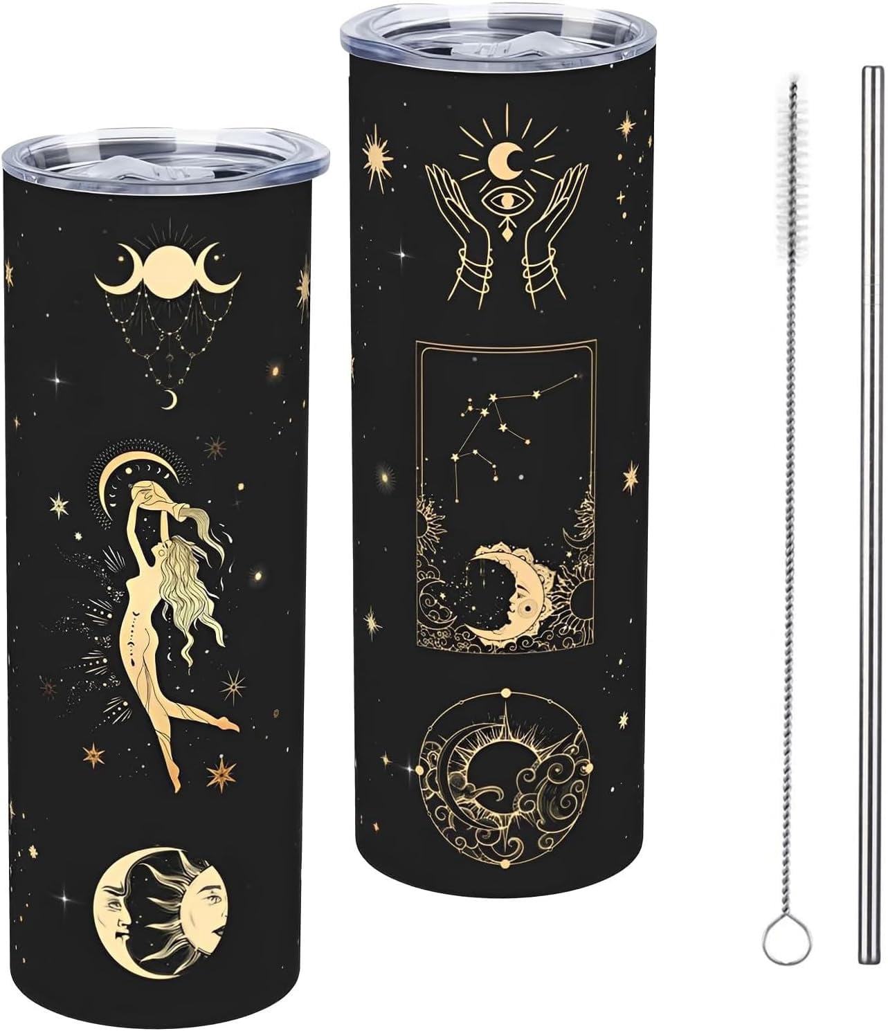 Aquarius Constellation Tumbler Zodiac Coffee Mugs Stainless Steel ...