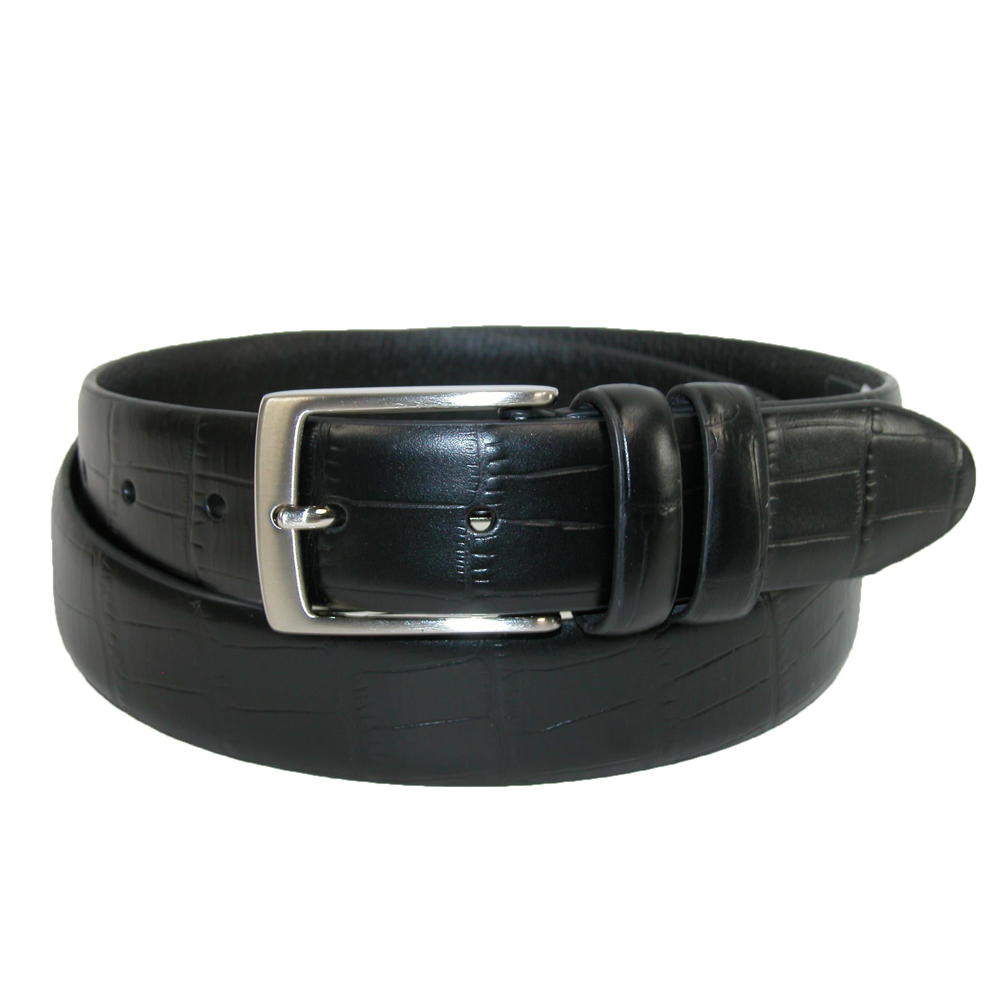 Aquarius Croc Print Leather Dress Belt (Men Big & Tall) - Walmart.com
