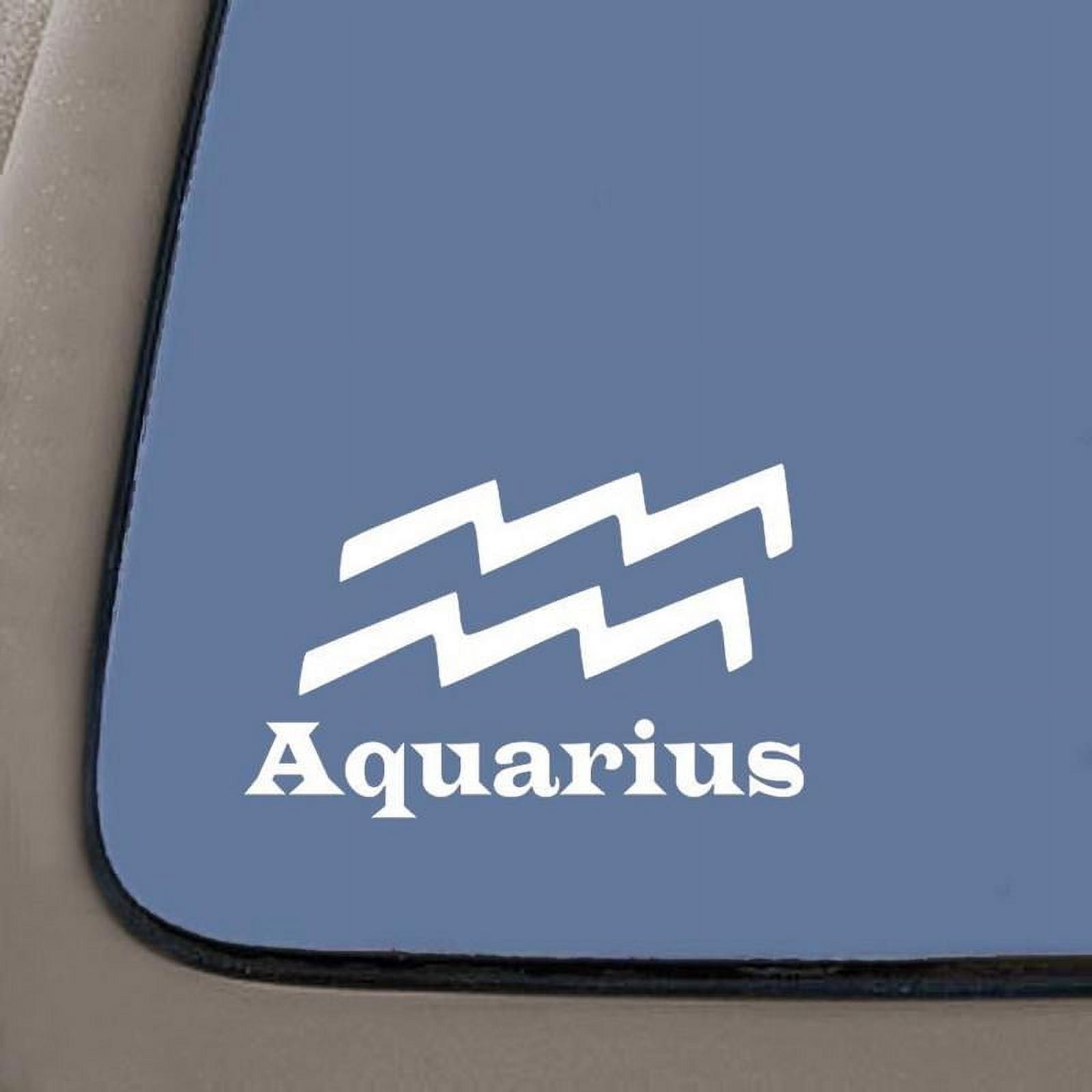 Aquarius Decal | 5.5-Inches | White Vinyl Decal | Car Truck Van SUV ...