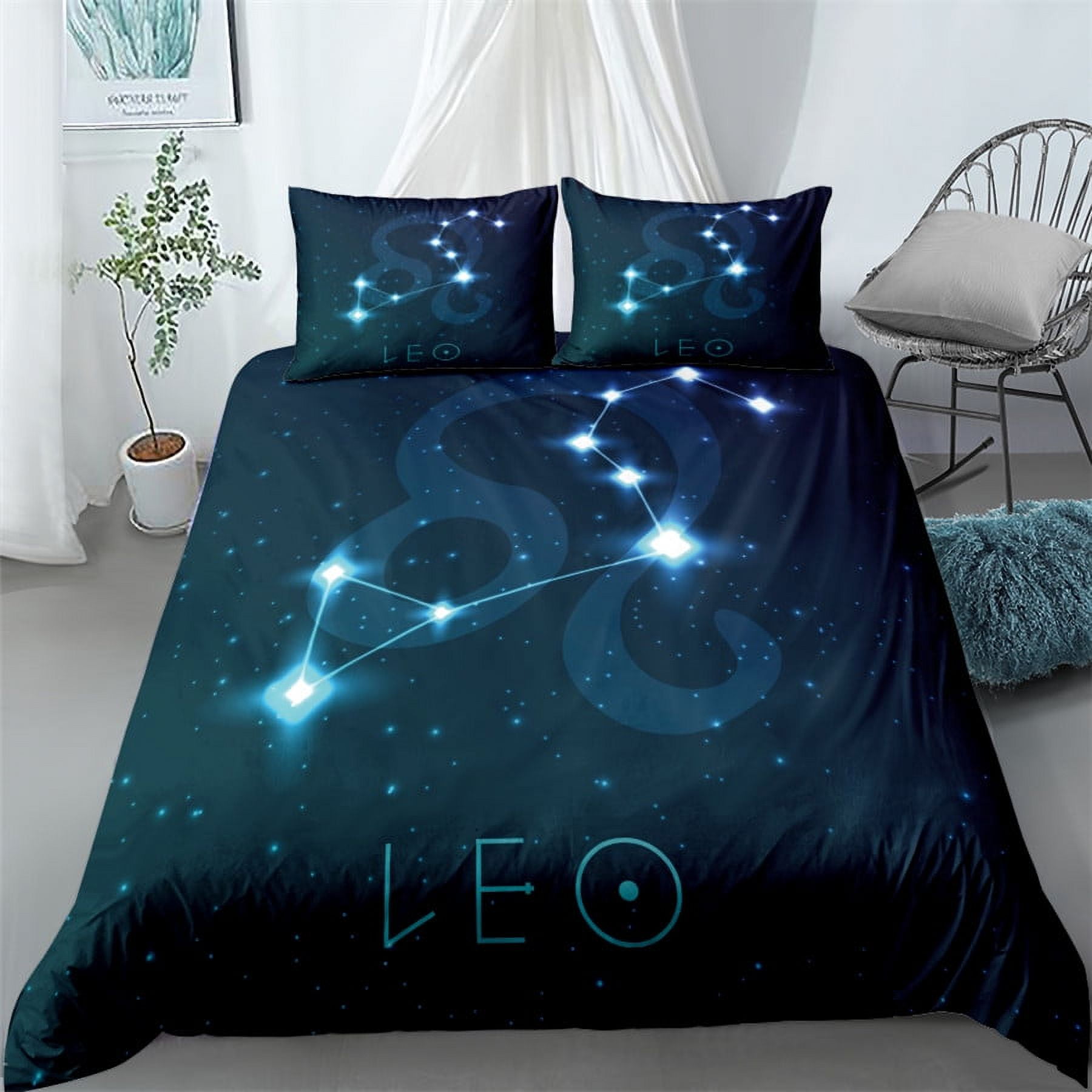Aquarius Sign Zodiac Bedding Set King Double Full Twin Single Size ...