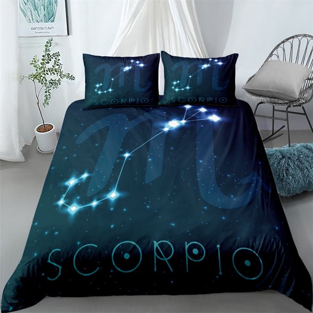 Aquarius Sign Zodiac Bedding Set King Double Full Twin Single Size ...