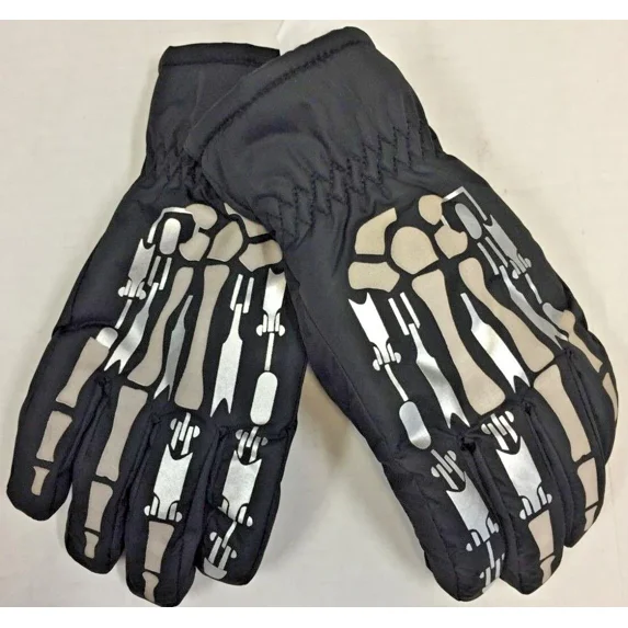 Aquarius Skull Ski Gloves Waterproof Breathable Lined 3M Thinsulate ...