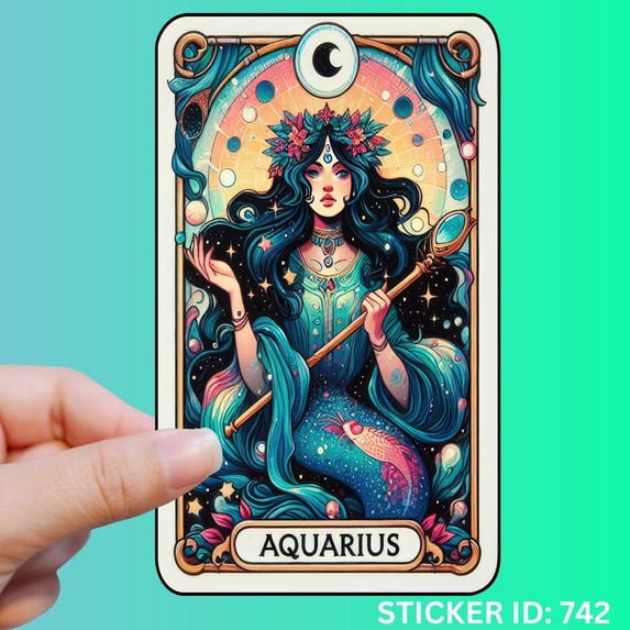 Aquarius Tarot Card Tarot Fantasy Zodiac Astrology Fortune Teller Tarot ...
