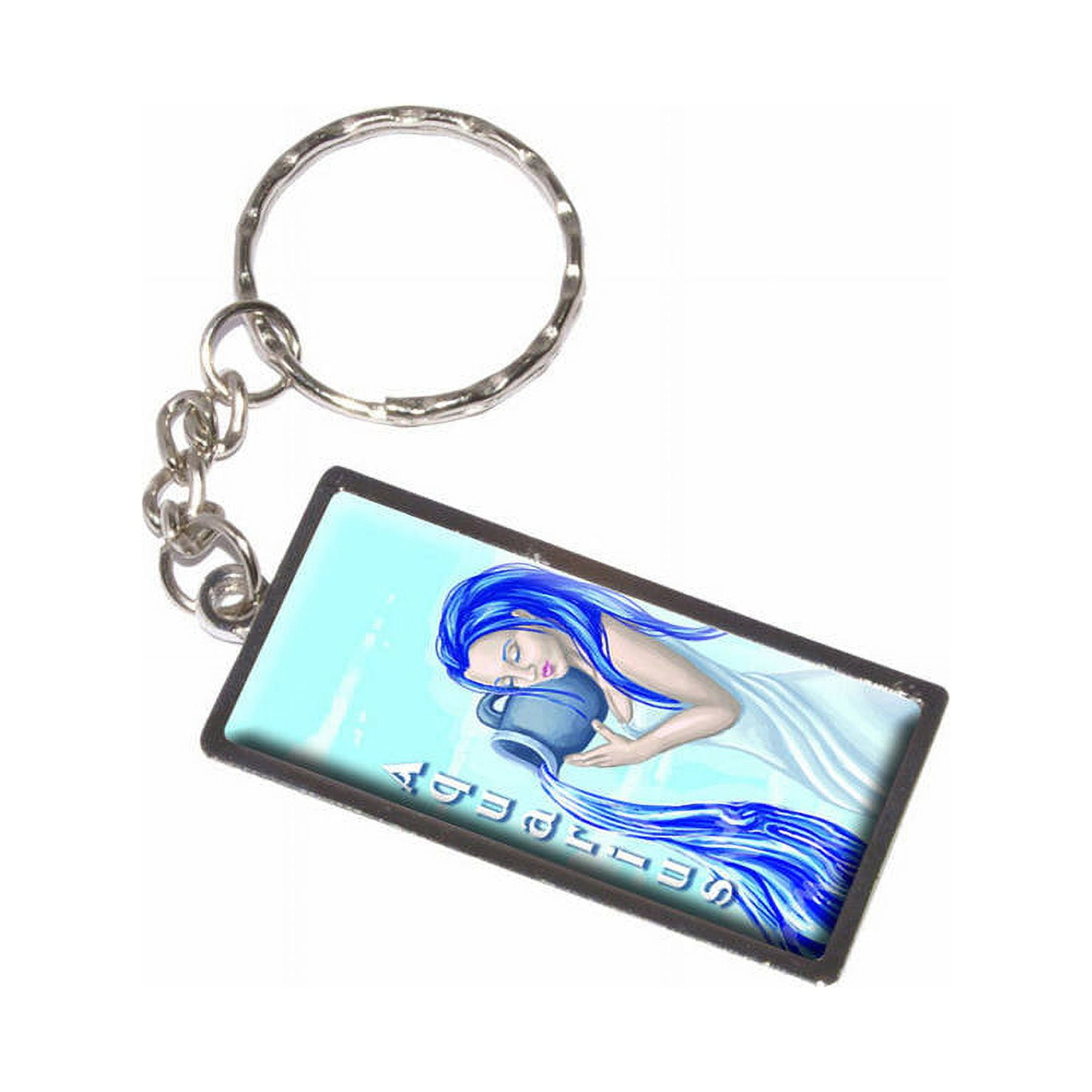 Aquarius Water Bearer Zodiac Astrological Sign Astrology Keychain Key ...