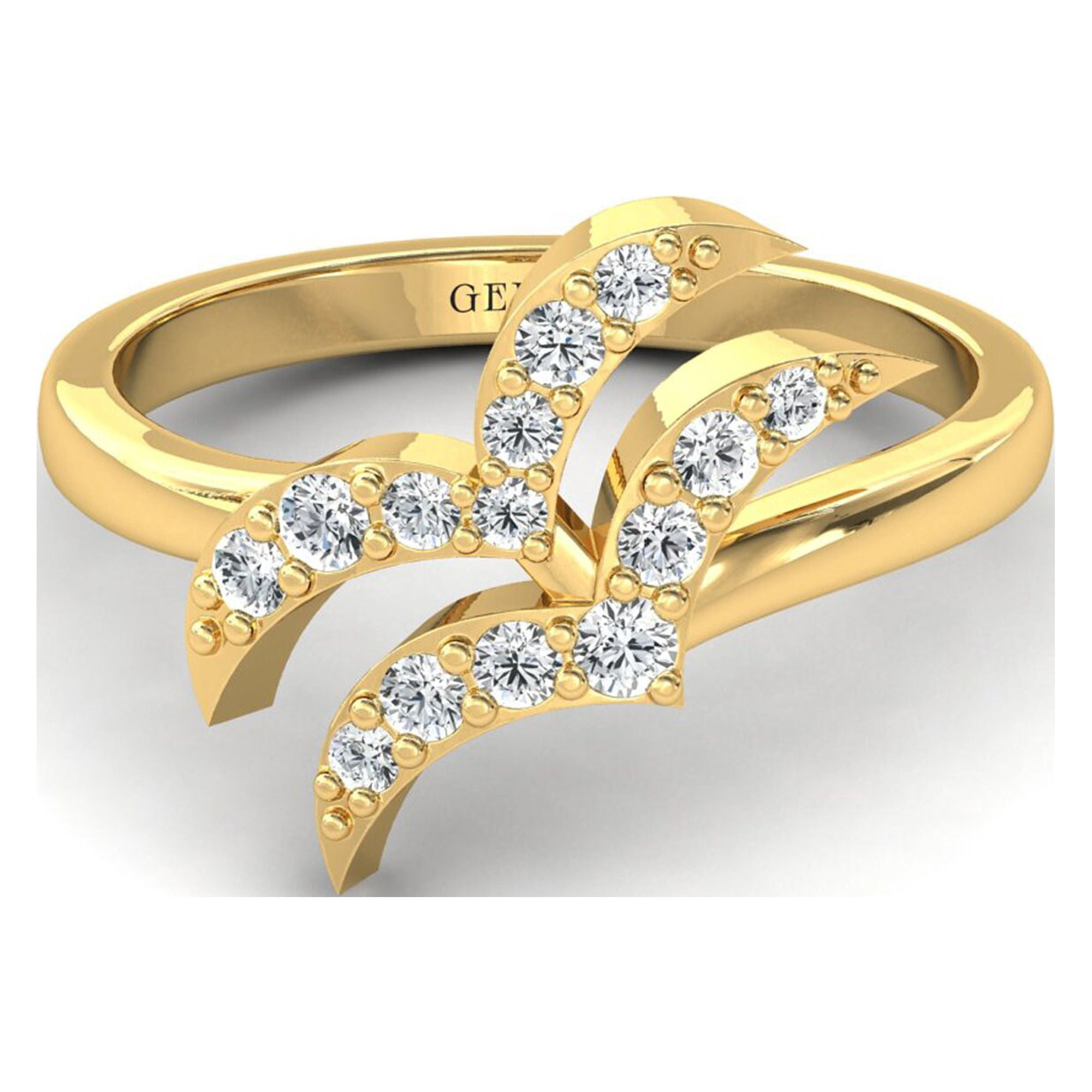 Aquarius Zodiac Gold Ring, Personalized Diamond Gold Jewelry, 14k Solid ...