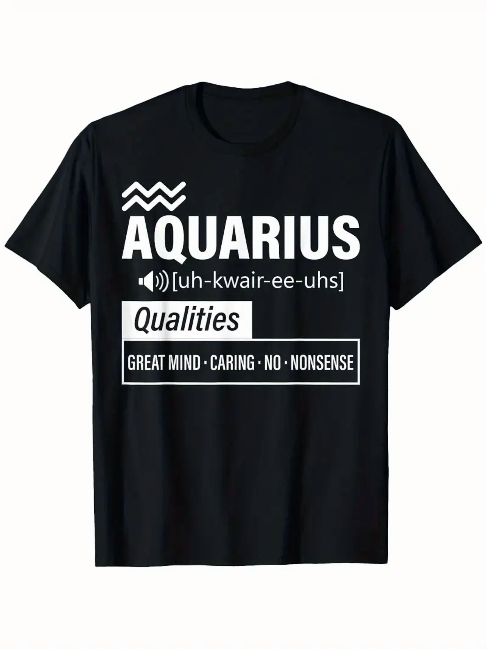 Aquarius Zodiac Sign Definition Men Women Short Sleeve Graphic Tee ...