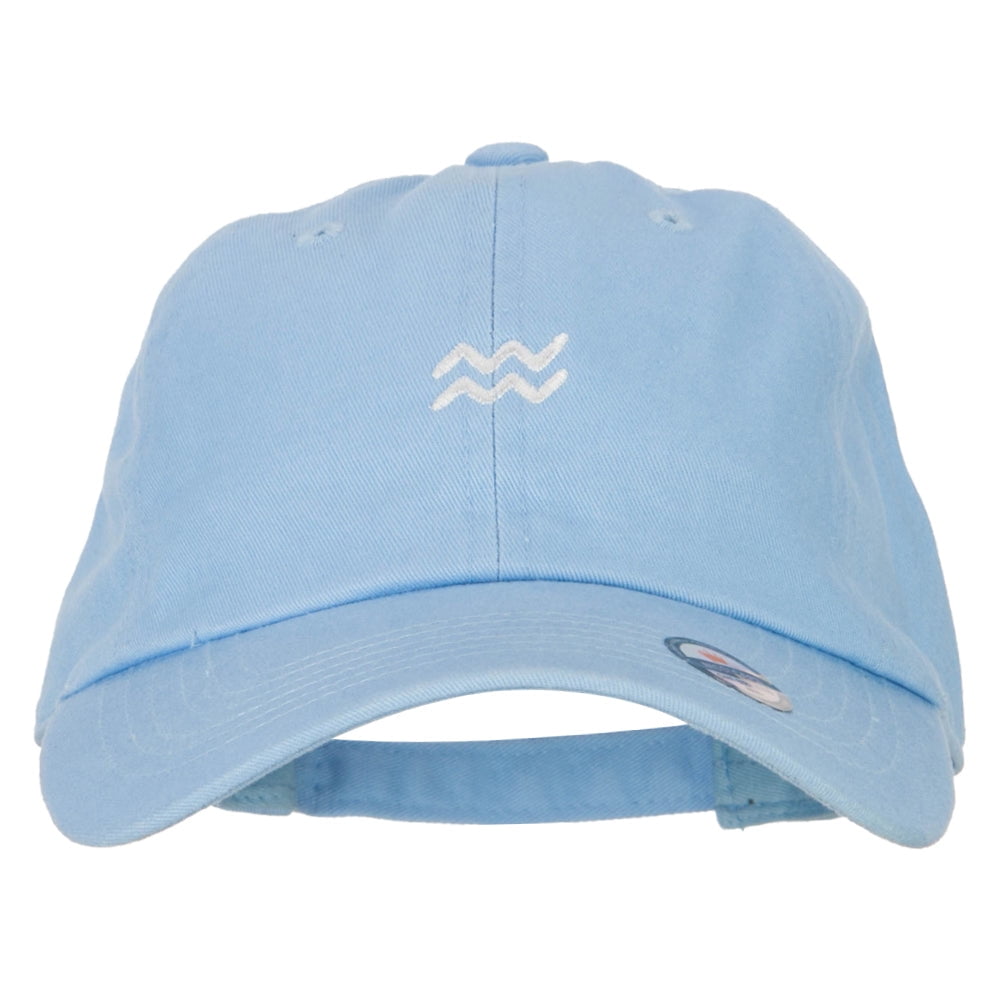 Aquarius Zodiac Sign Embroidered Unstructured Cap - Blue OSFM - Walmart.com
