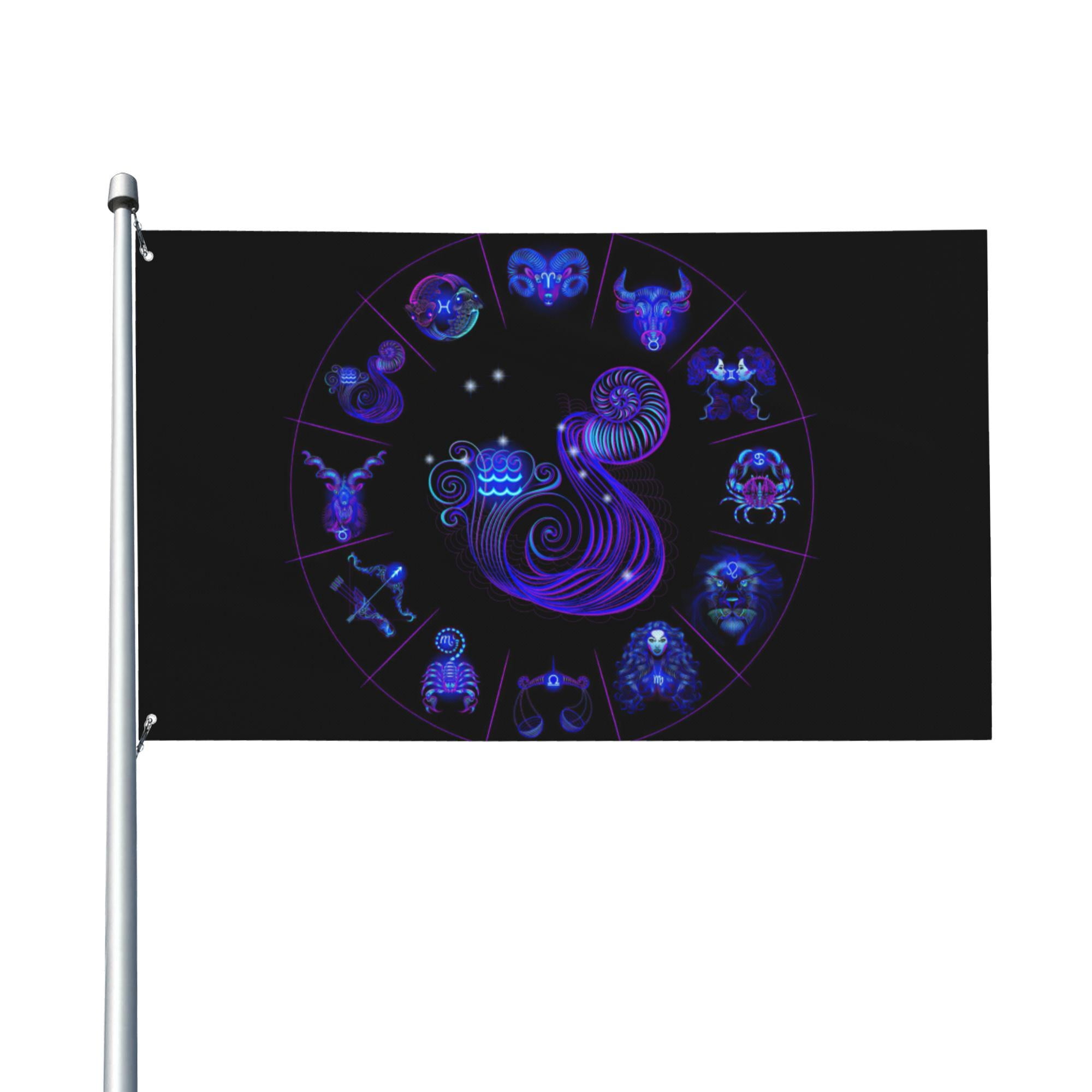 Aquarius Zodiac Sign Flag Home Garden Flag Banner Breeze Banner Sign ...