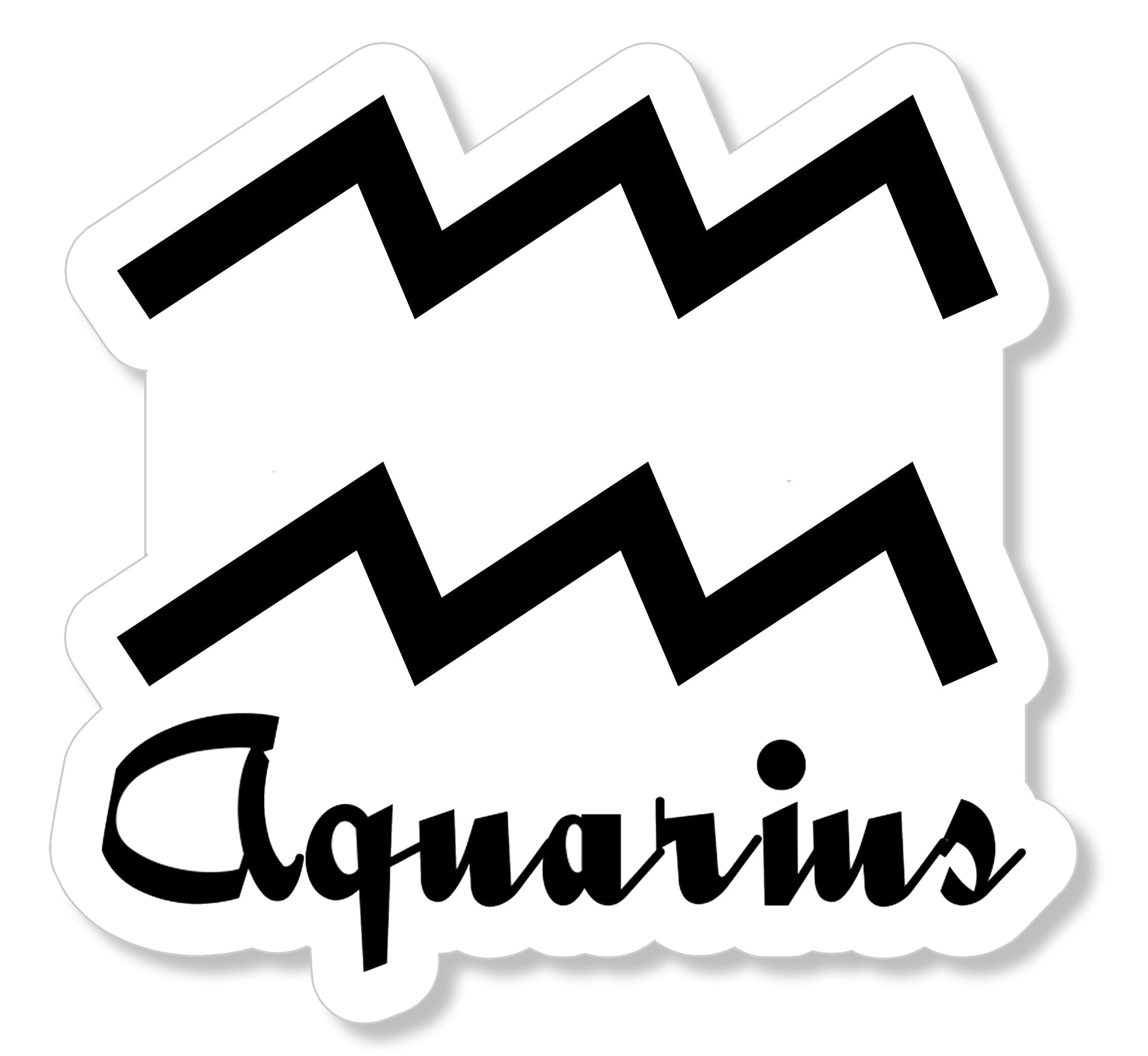 Aquarius Zodiac Sign Logo Car Astrological Astrology Vinyl Sticker ...