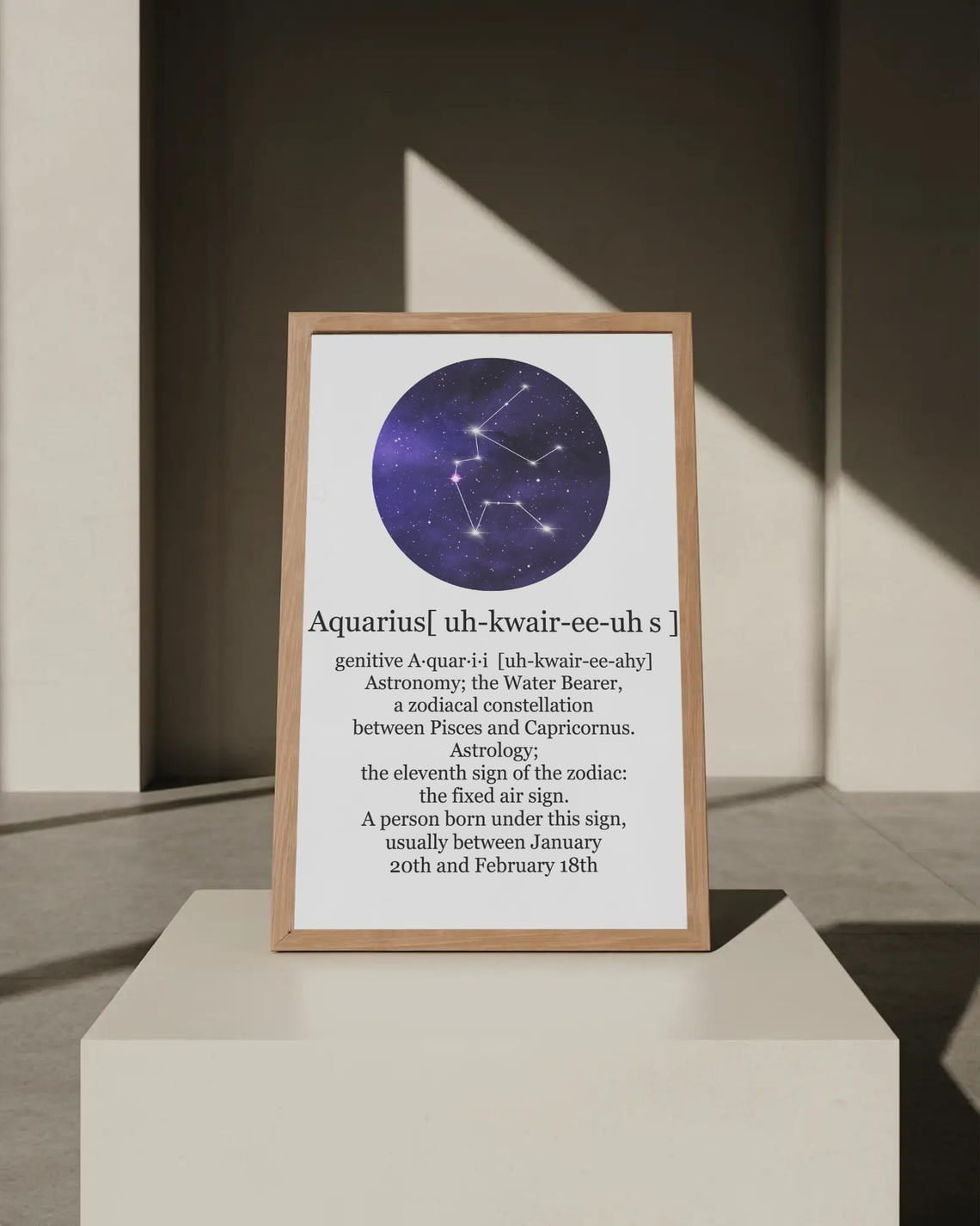 Aquarius Zodiac Wall Art | Star Constellation Print | Astrology ...