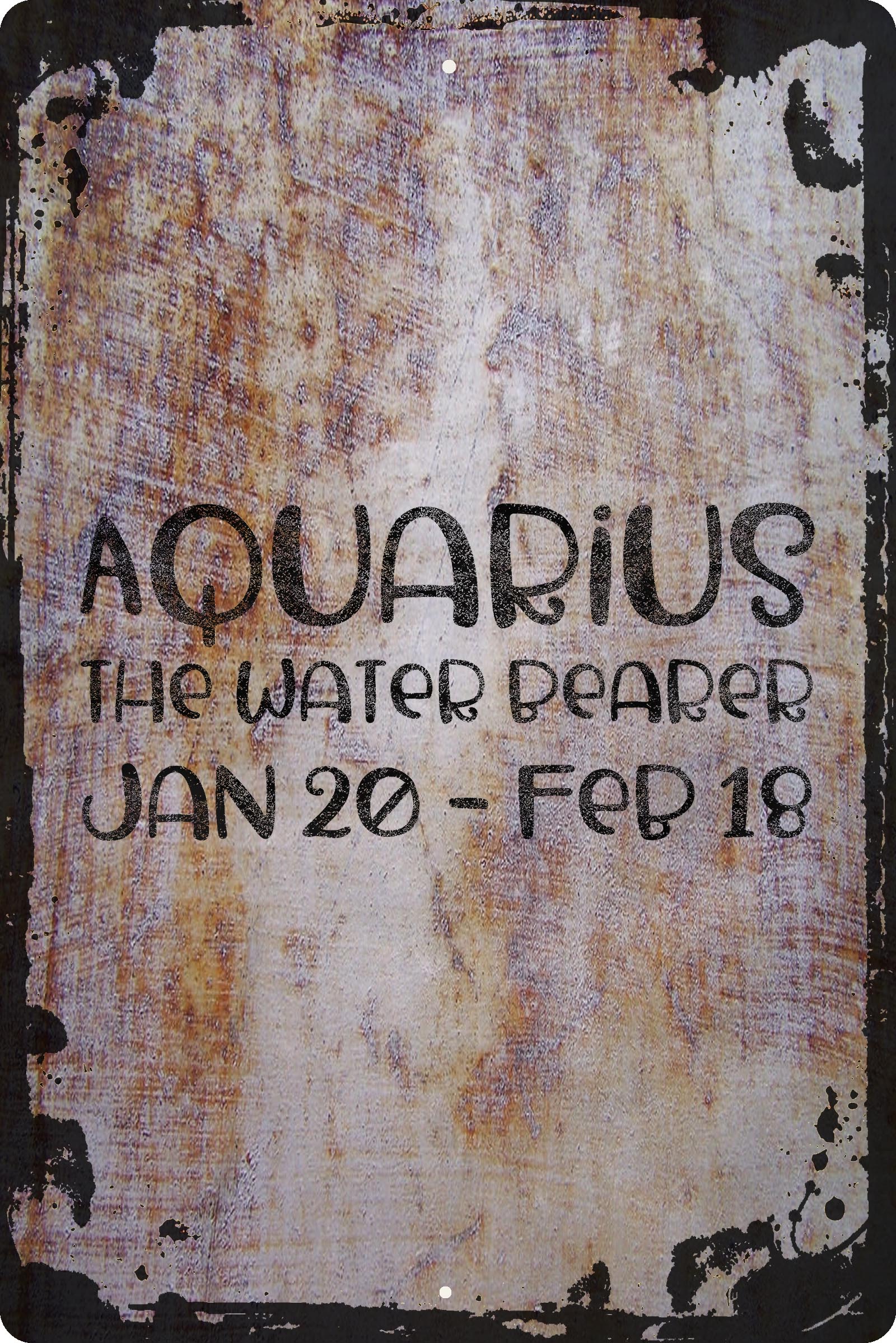 Aquarius the water bearer Jan 20-Feb 18 zodiac sign astrology Beige ...