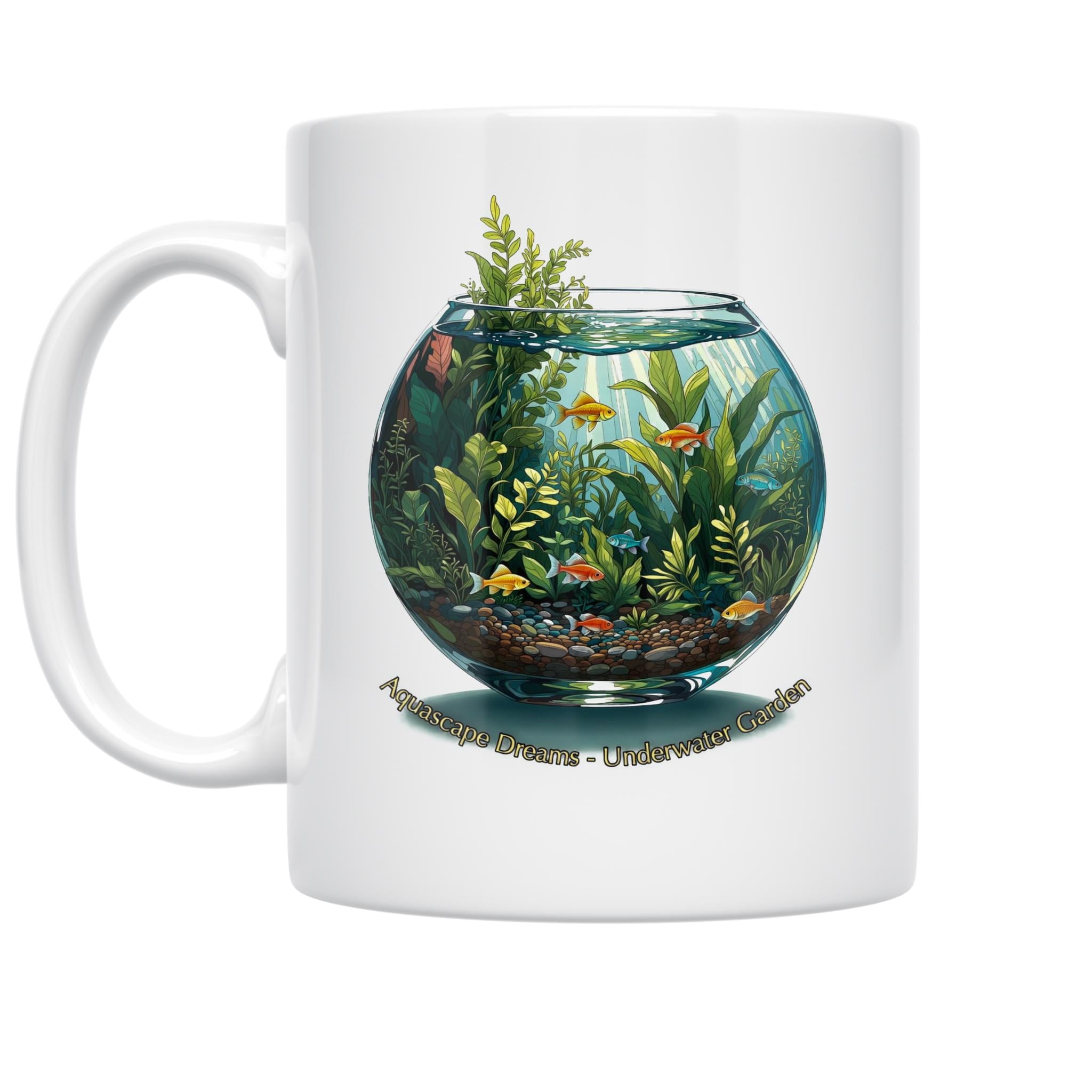 Aquascape Dreams - Fish Keeper - 11 oz Ceramic Coffee Mug - Walmart.com