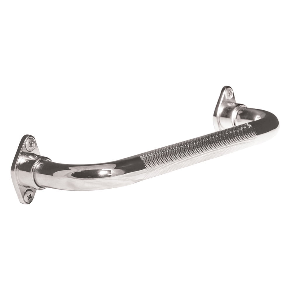 Aquasense Knurled Chrome Grab Bar with Rotating Flange, 24" / 60.96 cm ...