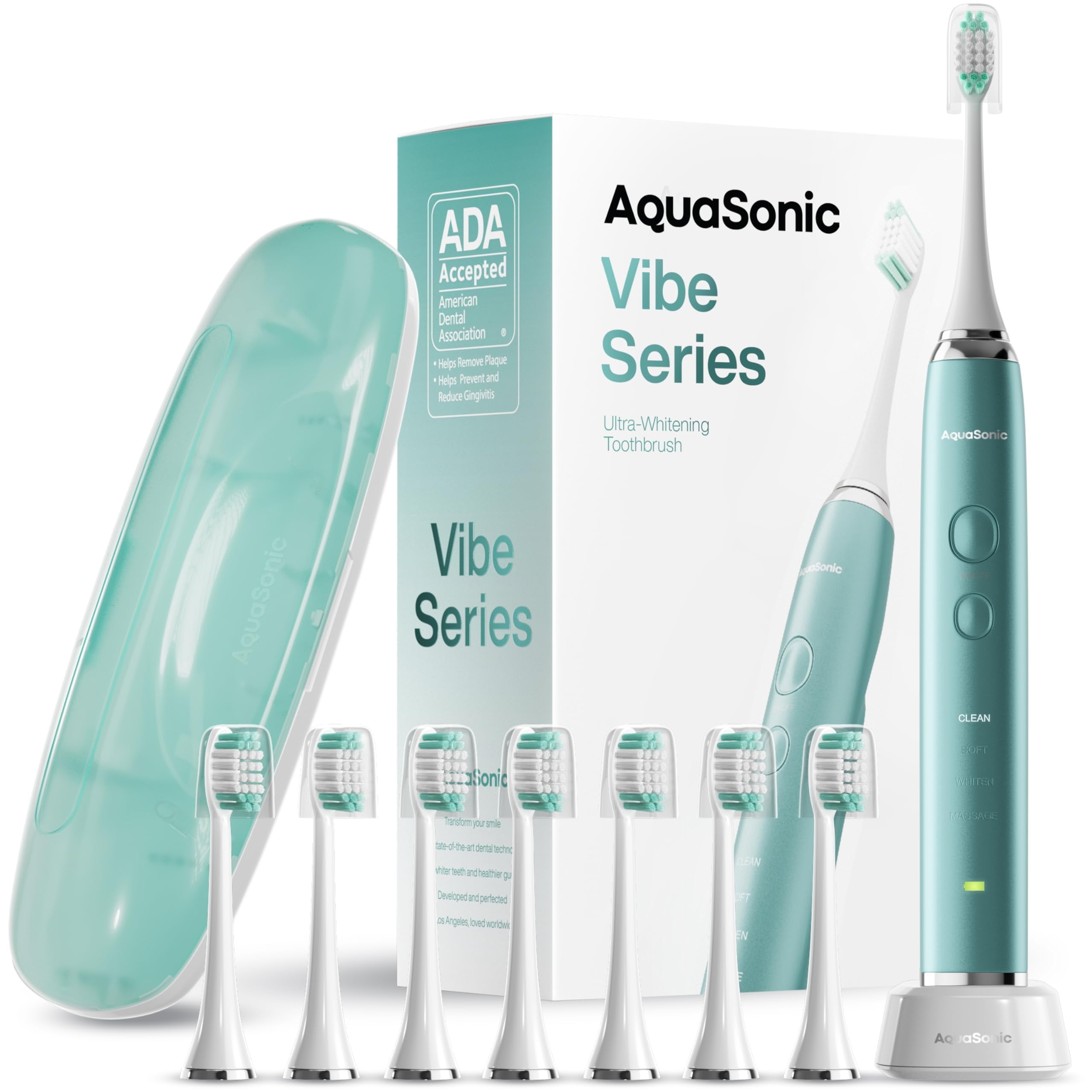 Aquasonic Vibe Series Ultra-Whitening Toothbrush – ADA Accepted Power ...