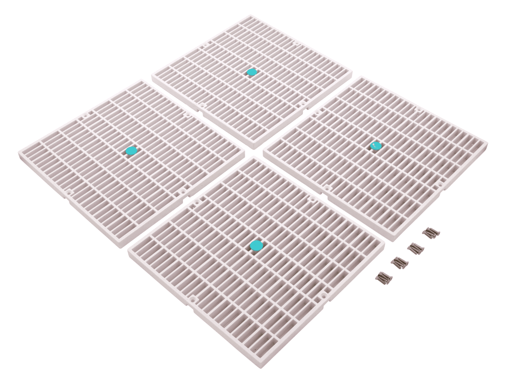 Aquastar 24NF101 24" Square(4x12) Flat Drain Cover Only- White ...