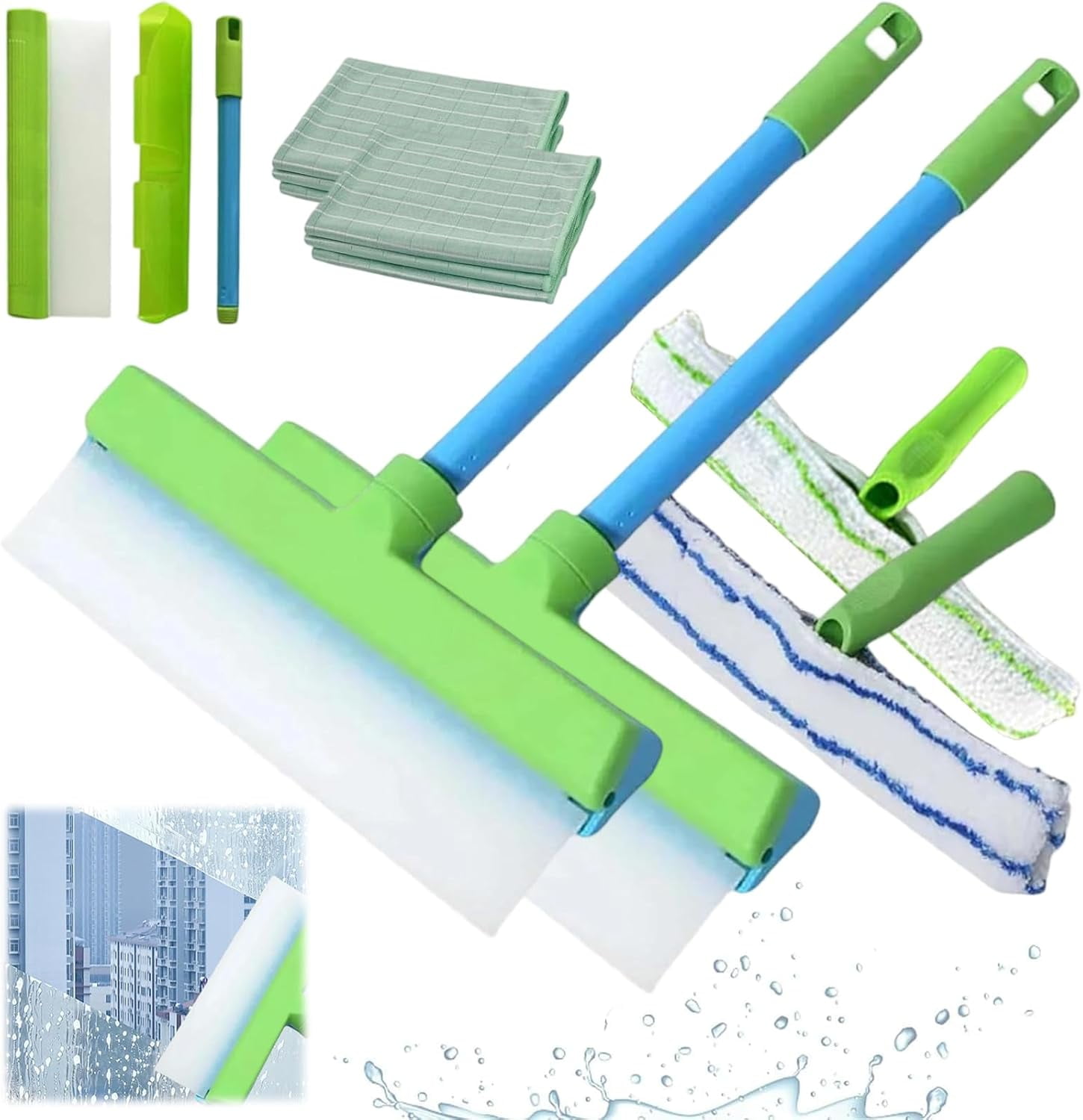 Aquaswipe Window Squeegee, AquaSwipe 3-in-1 Recyclable Silicone Window ...