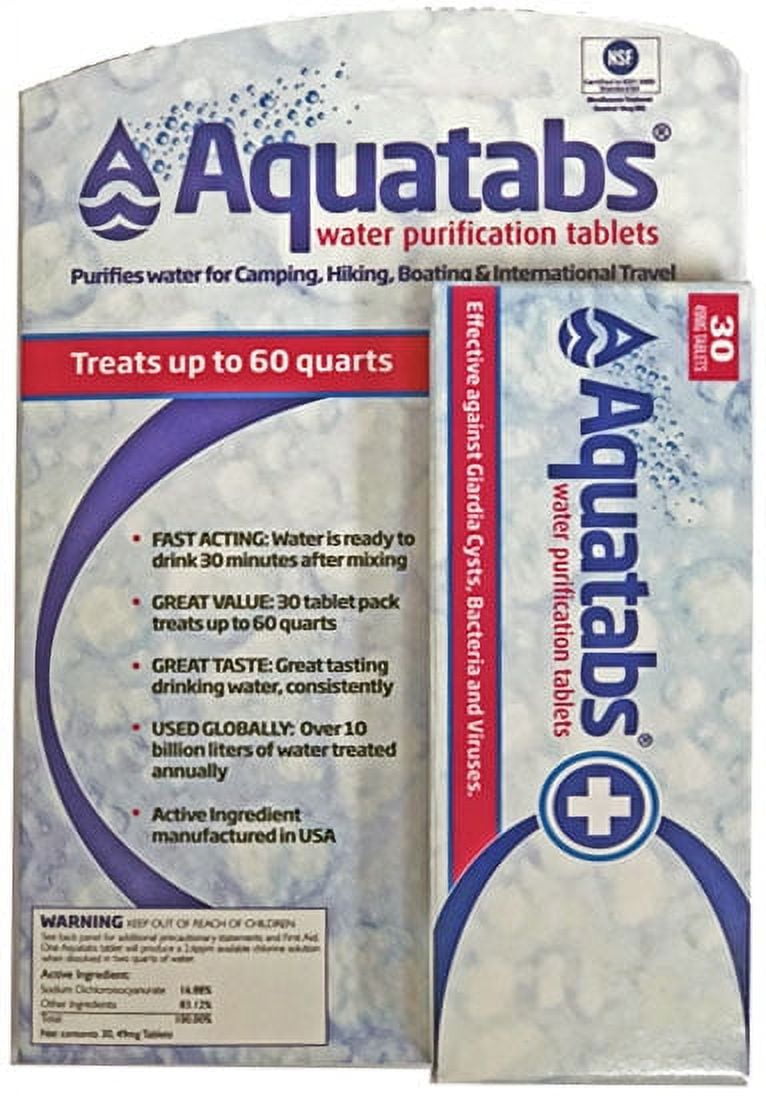 Aquatabs Water Treatment Tablets - Portable Drinking Water Purification ...