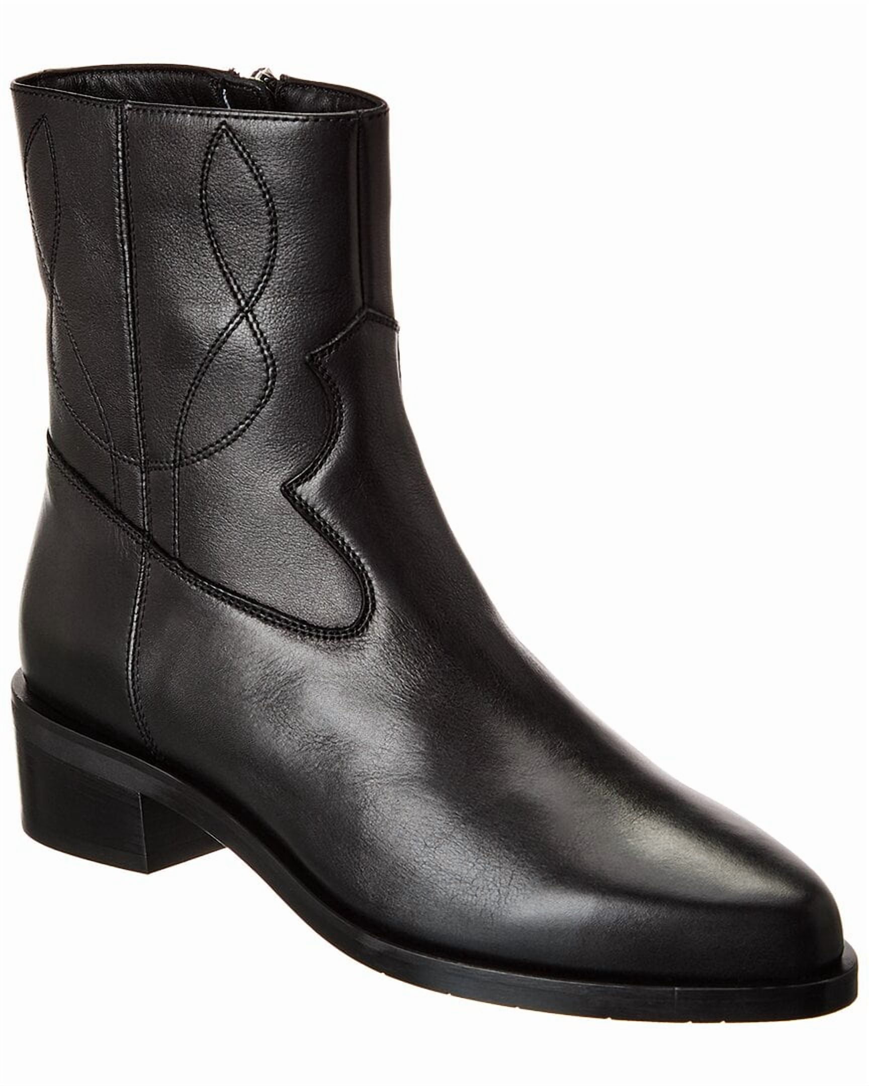 Aquatalia Gaetanna Weatherproof Leather Boot, 5.5, Black - Walmart.com