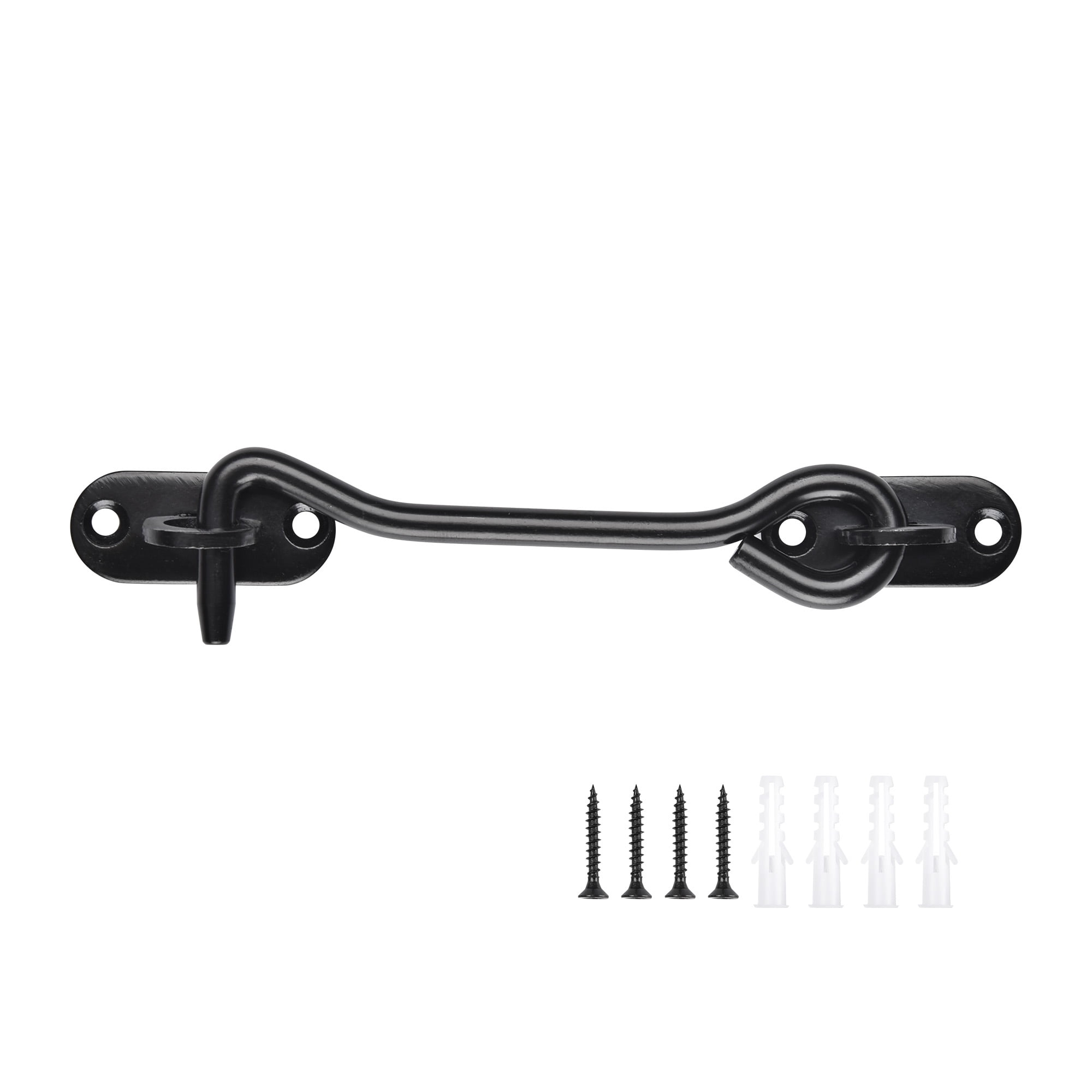 Aquaterior 6" Sliding Barn Door Black Lock Gate Latch Heavy Duty Metal ...