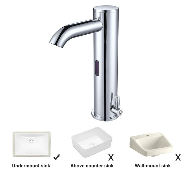 Aquaterior Automatic Sensor Bathroom Faucet Touchless Above Counter ...
