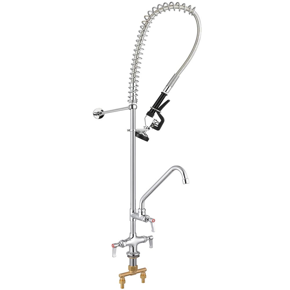 Aquaterior 48" Commercial Pre-Rinse Kitchen Sink Faucet Height with 12 ...
