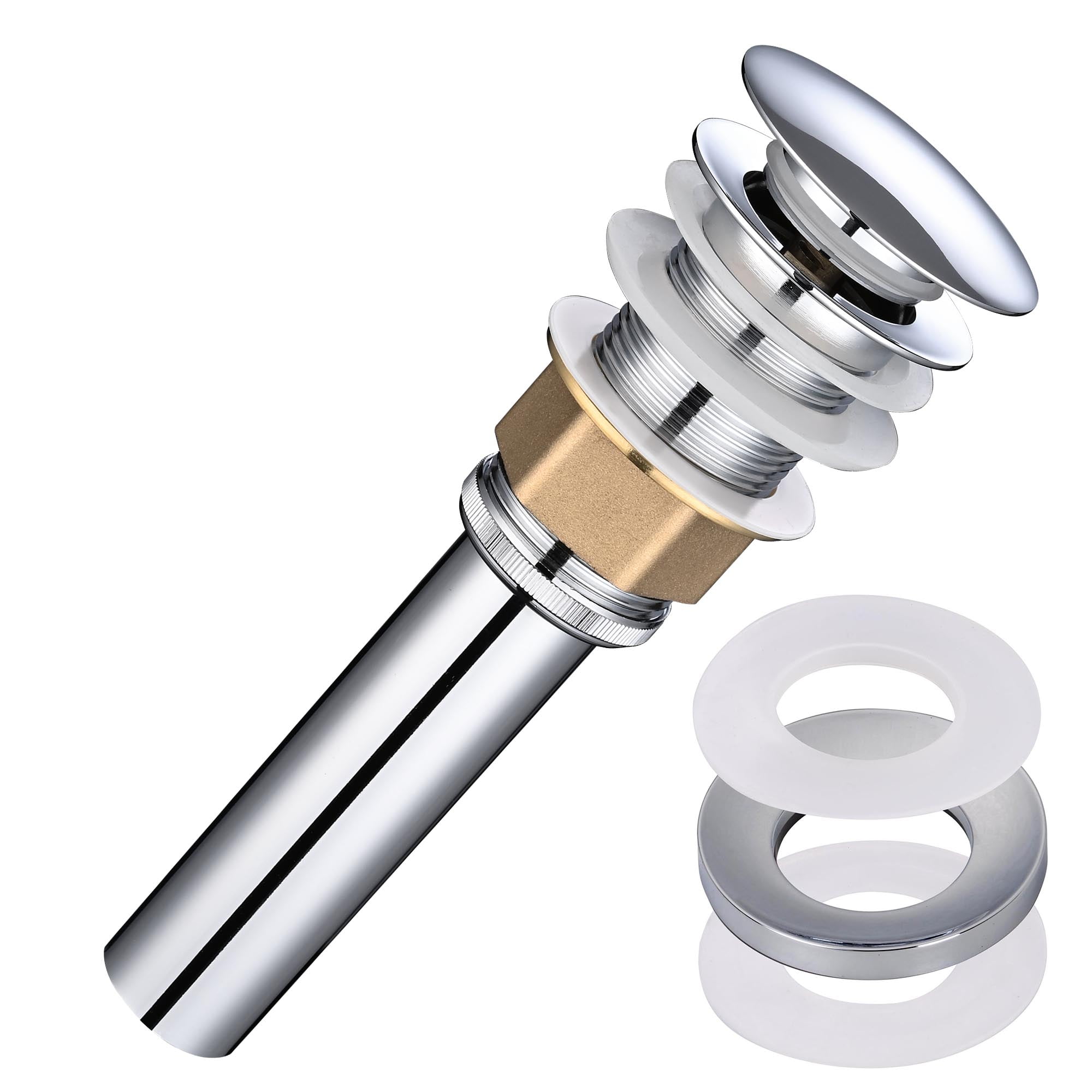 Aquaterior Pop Up Drain without Overflow w/ Mounting Ring for Above ...