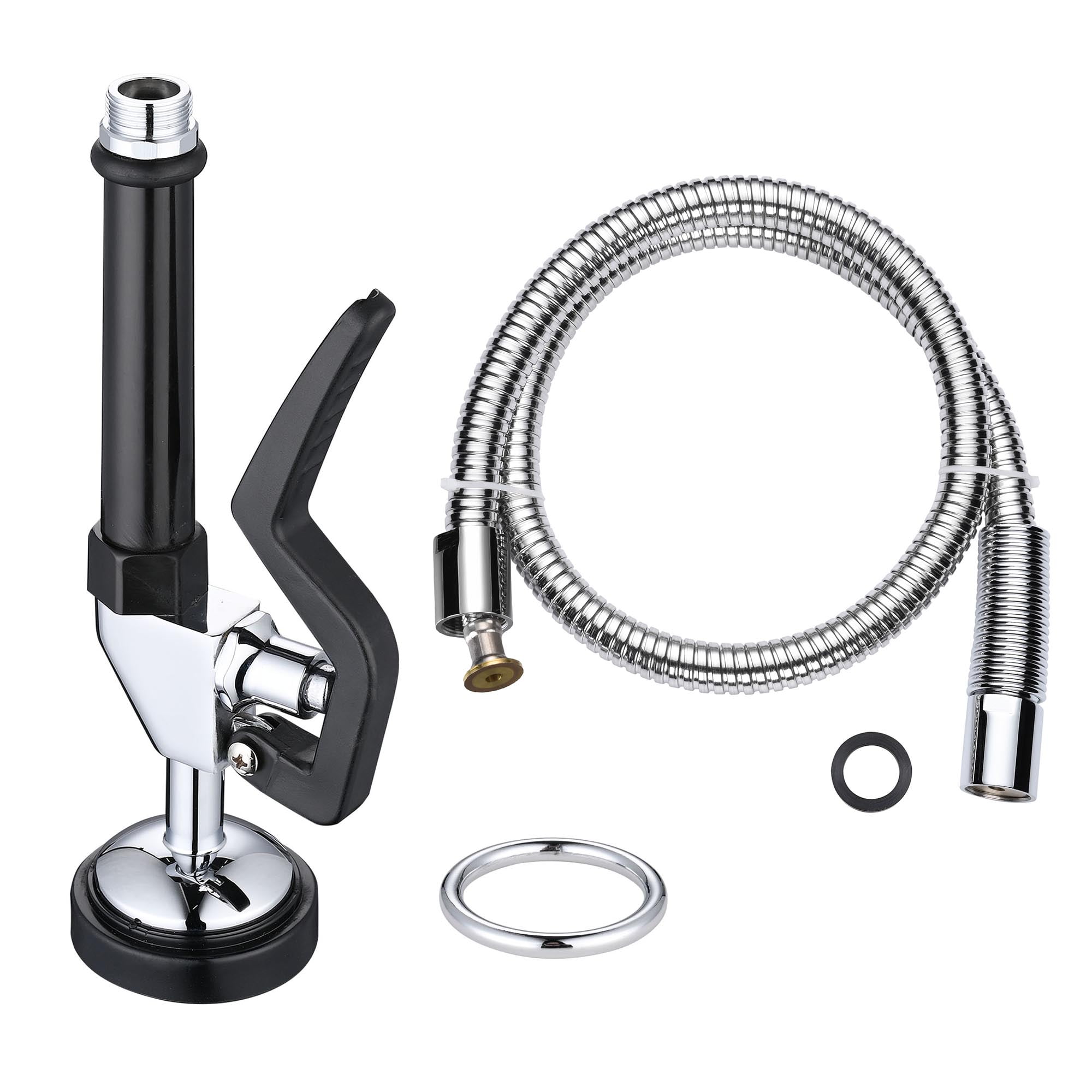 Aquaterior Pre-Rinse Spray Valve Sprayer w/ 41” Hose Kit for Commercial ...