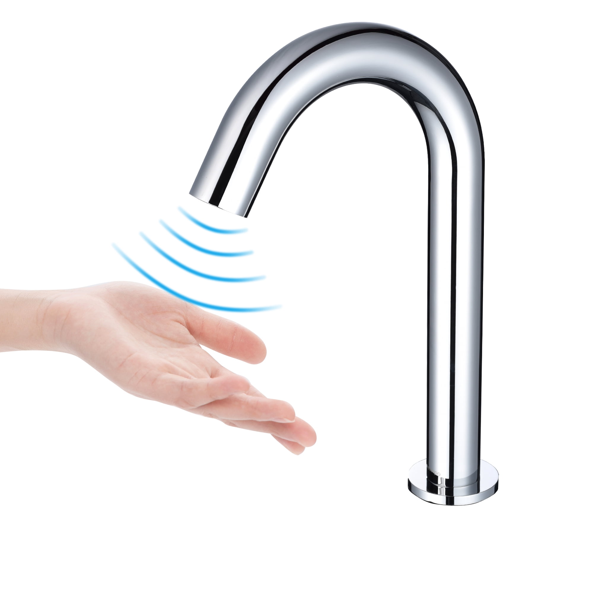 Aquaterior Touchless Deck Mount Faucet, Sensor Hot Cold Water, Chrome ...