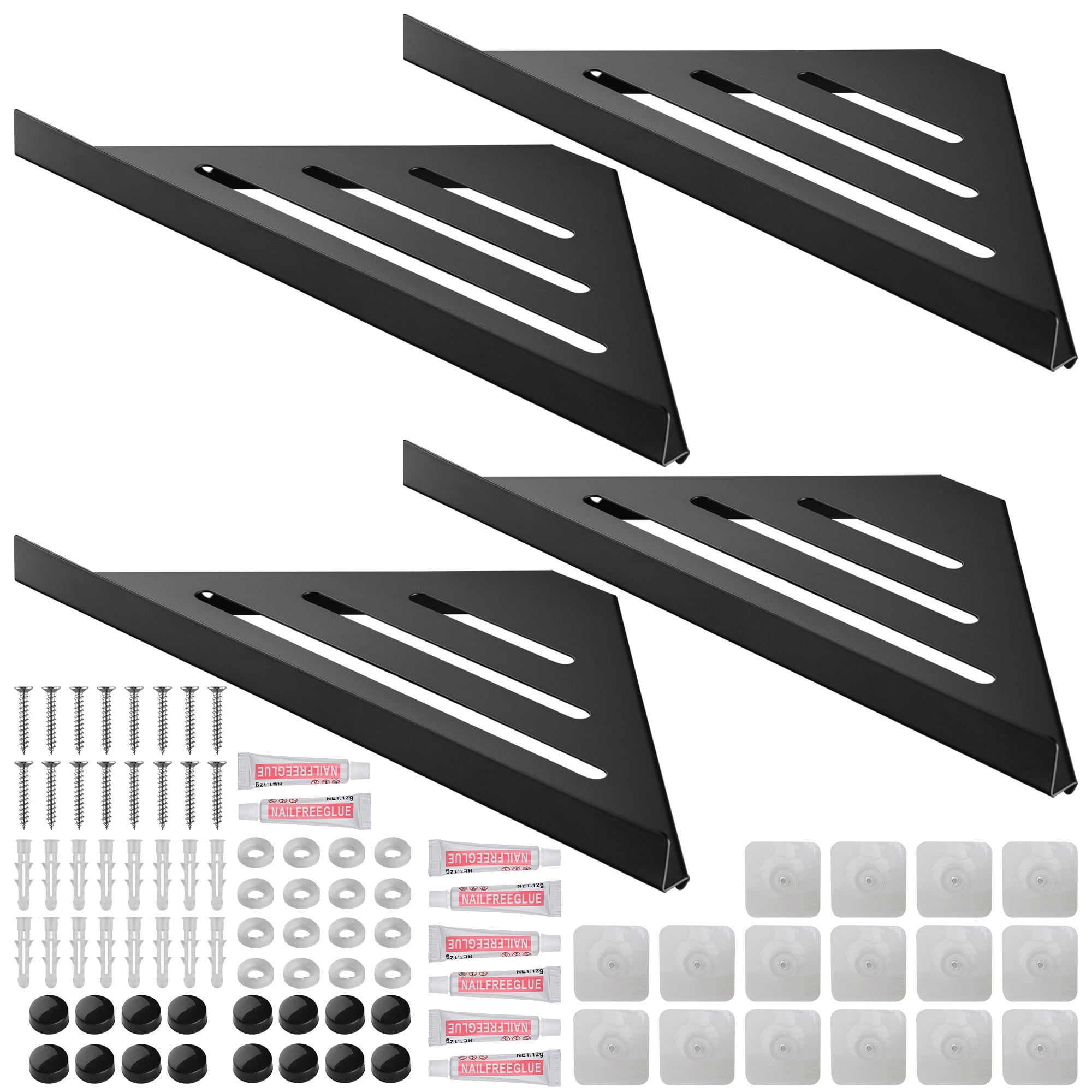 Aquaterior Triangle Bathroom Corner Shelf Storage Rack Shampoo ...