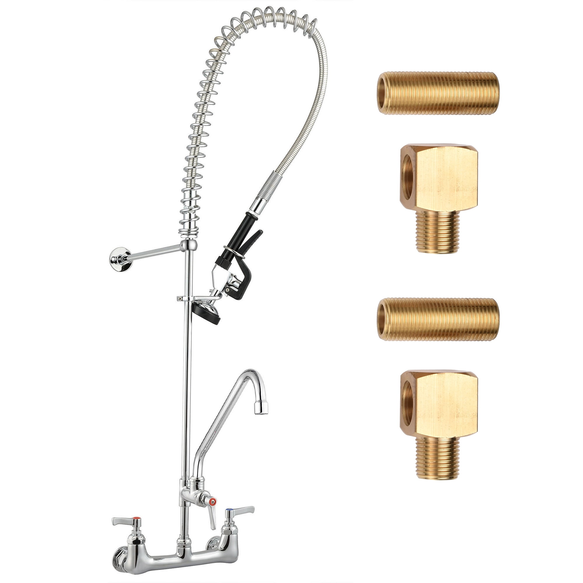 Aquaterior Wall Mount Commercial Faucet w/ Installation Kit 44" Height ...
